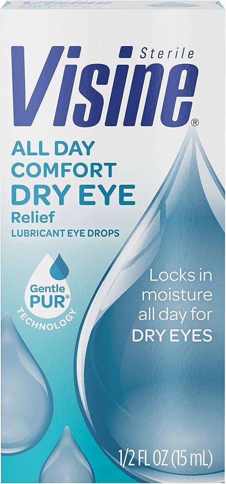 Amazon.com: Visine All Day Comfort Dry Eye Relief Eye Drops for Up to ...
