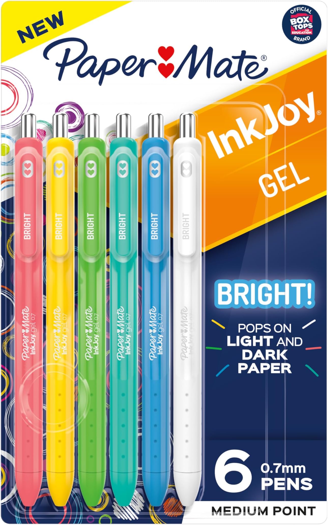 Paper Mate InkJoy - Bolígrafos de gel brillantes, punta media (0.7 mm ...