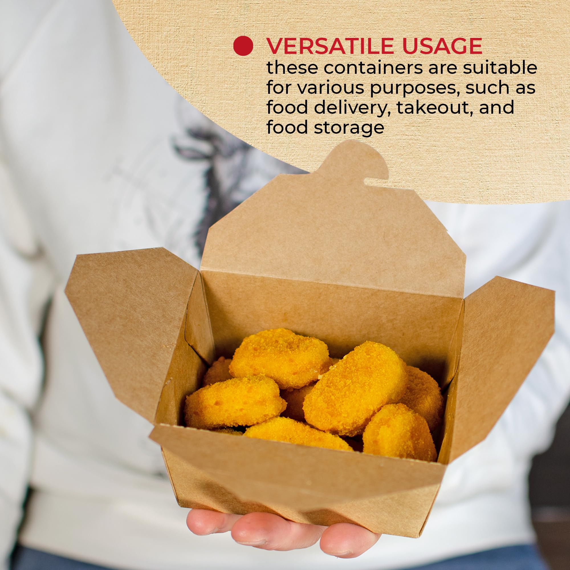 Snapklik.com : SPARGOS Kraft Brown Take Out Boxes 30 Oz