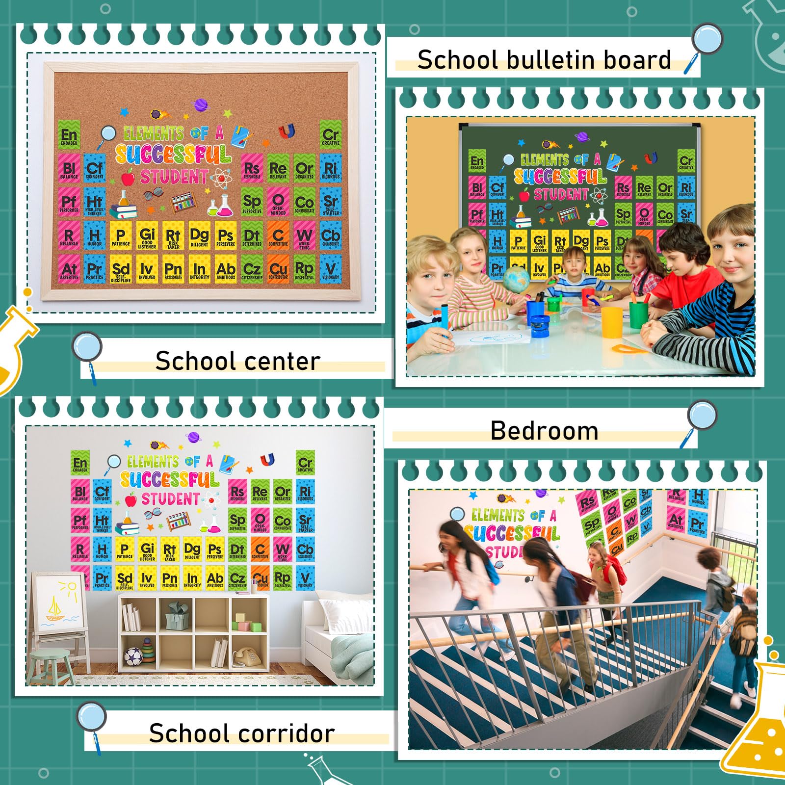 Snapklik.com : Pasimy 64 Pcs Science Bulletin Board Set Science Decor ...