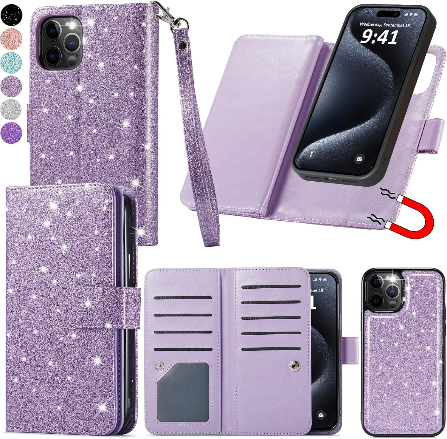 Amazon.com: Varikke Compatible with iPhone 15 Pro Wallet Case ...