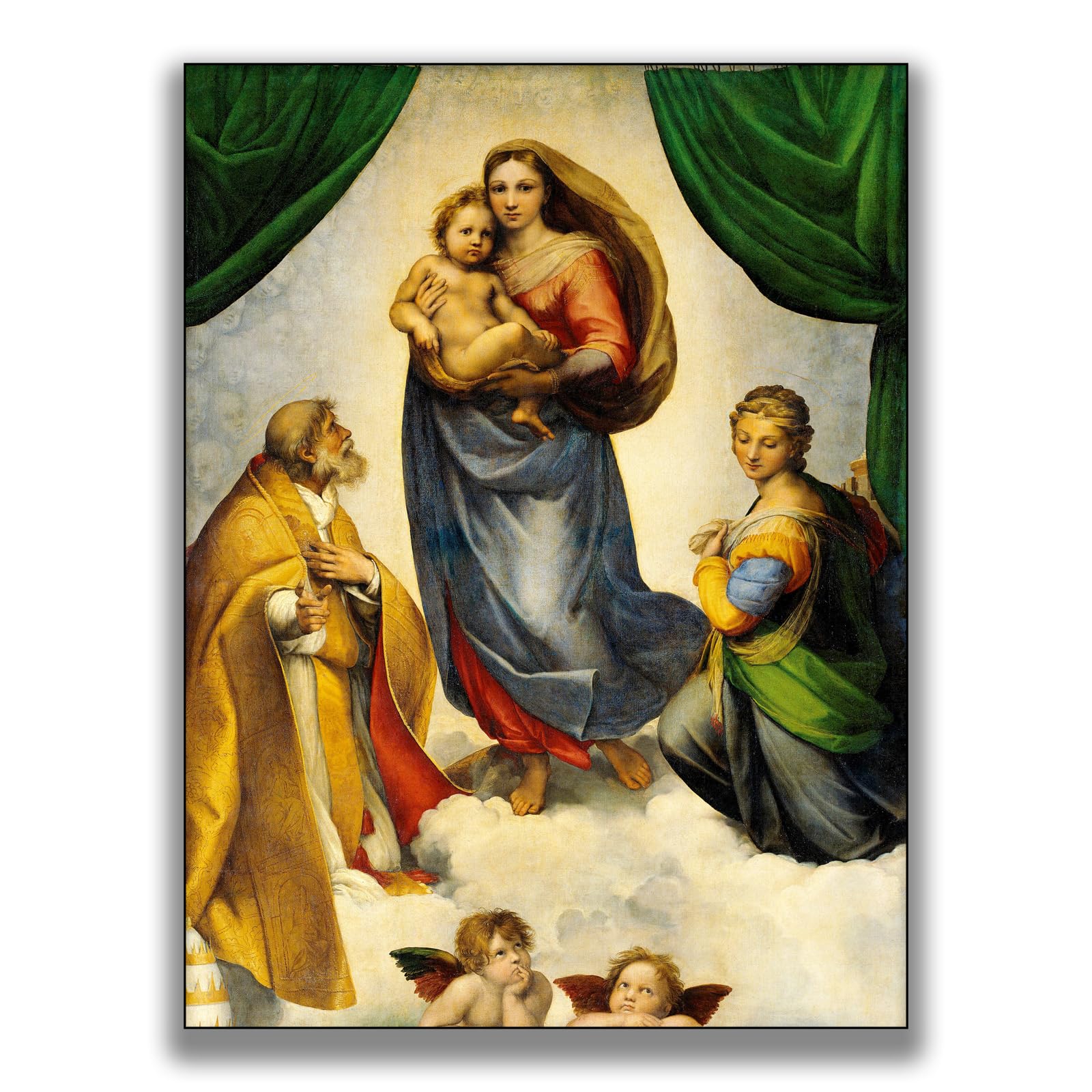 Amazon.com: OKRA Raphael Canvas Wall Art Sistine Madonna Poster ...