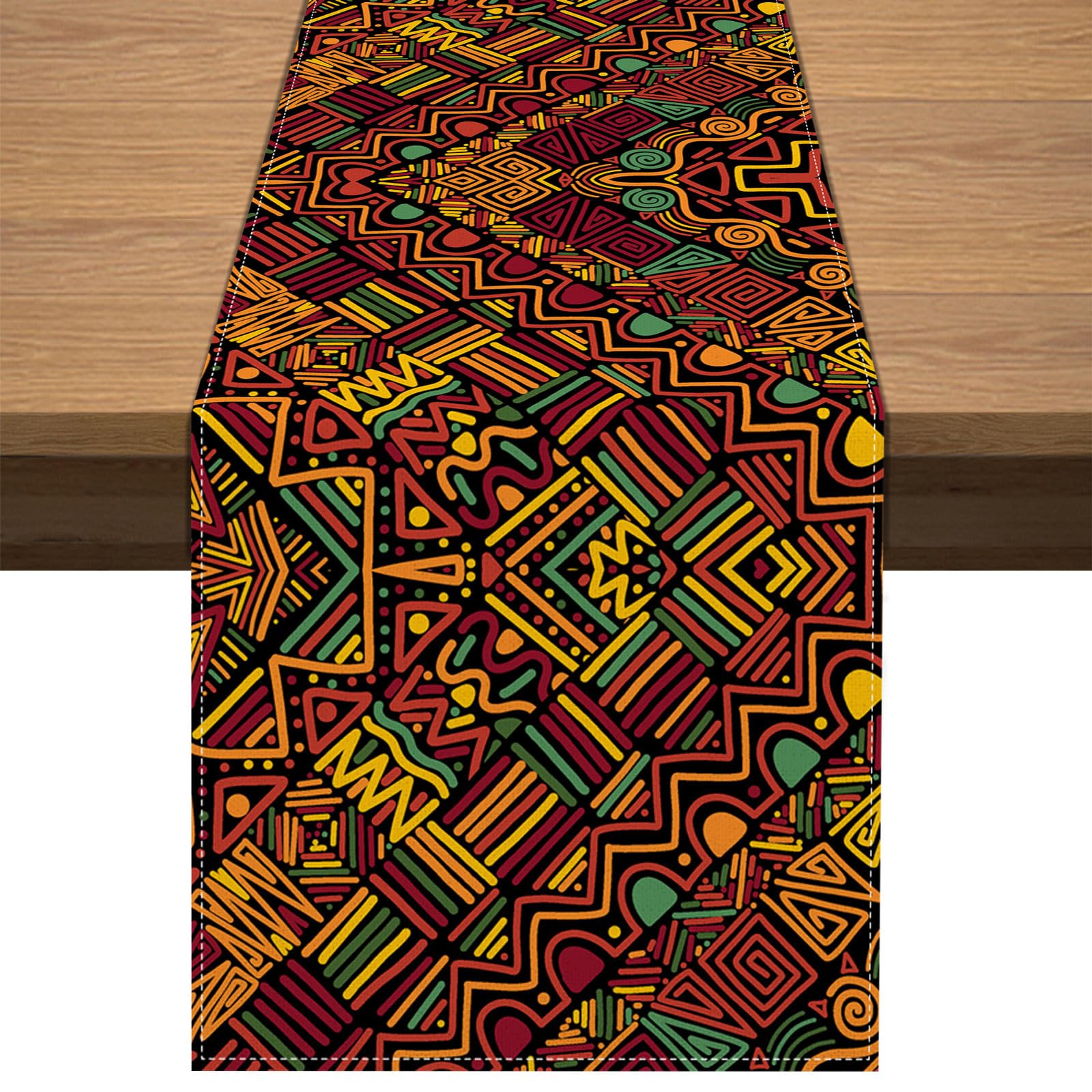 Amazon.com: Vohado Kwanzaa African Print Table Runner Black History ...