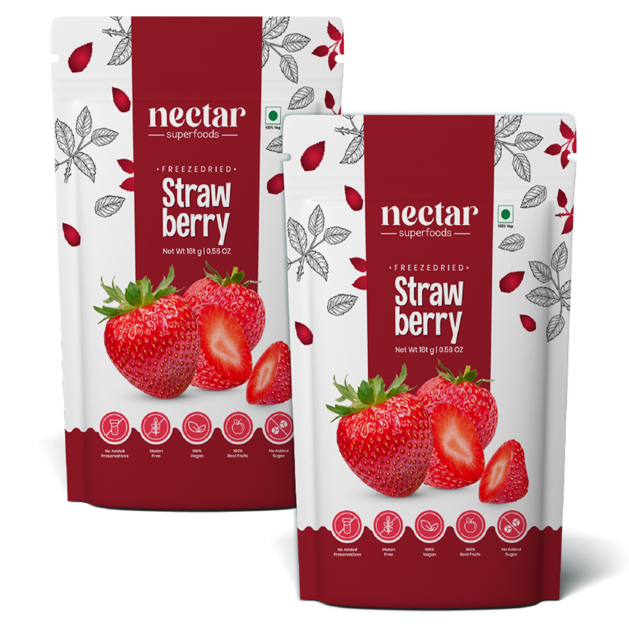 Nectar Superfoods Freeze Dried Strawberry No Preservatives No Added ...