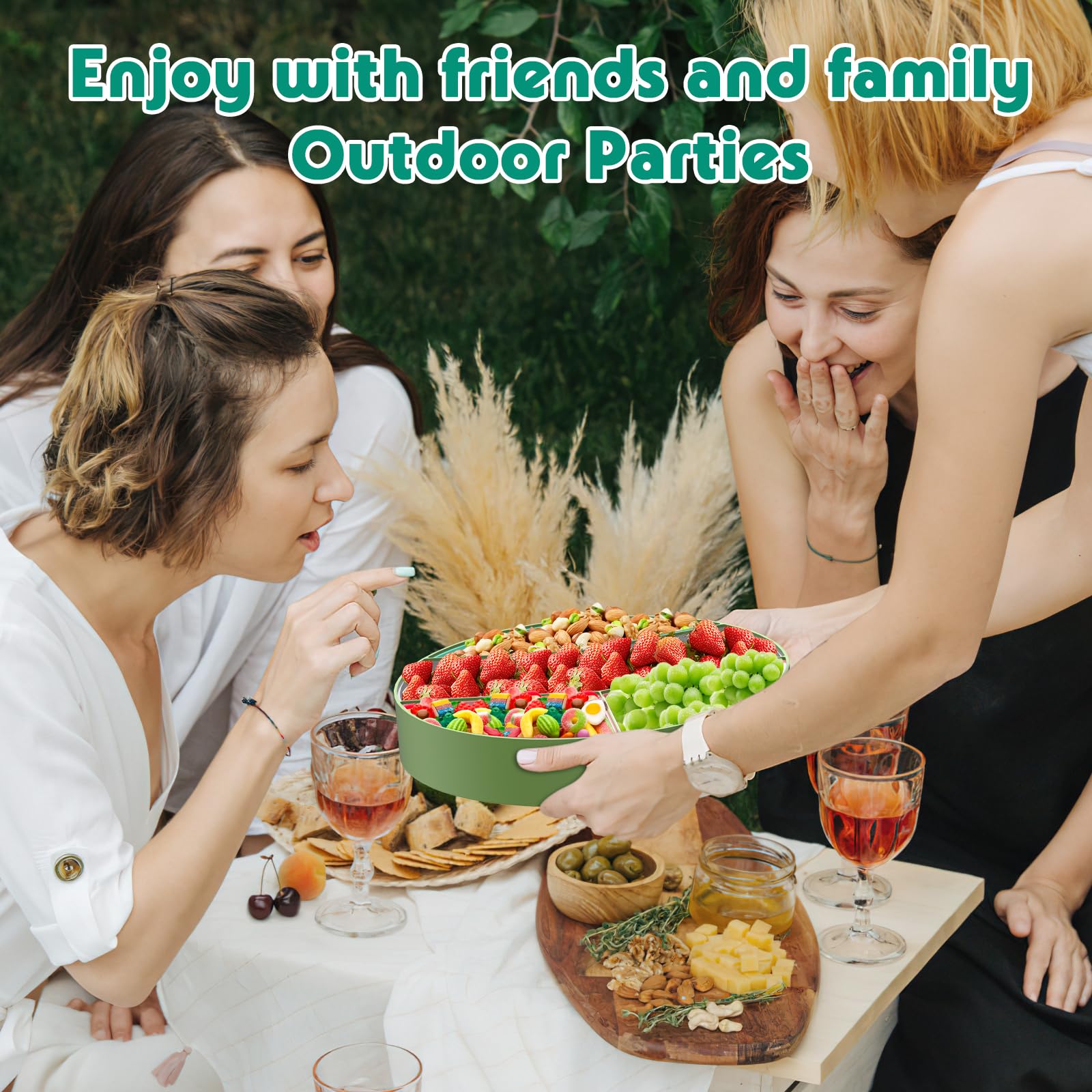 Snapklik.com : Dinnerware Platters And Trays - Multi-Functional Snack ...