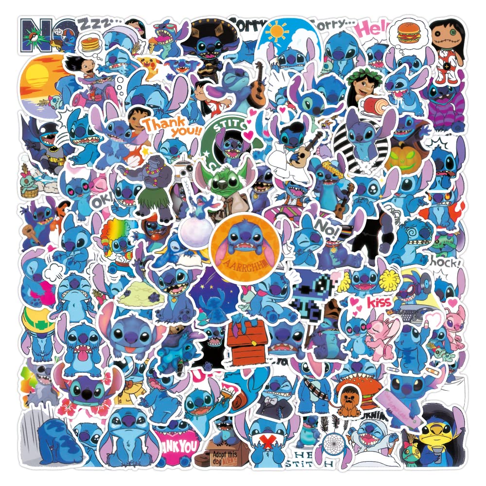 100pcs Lilo & Stitch Stickers Die Cut Vinyl Sticker Variety Pack ...