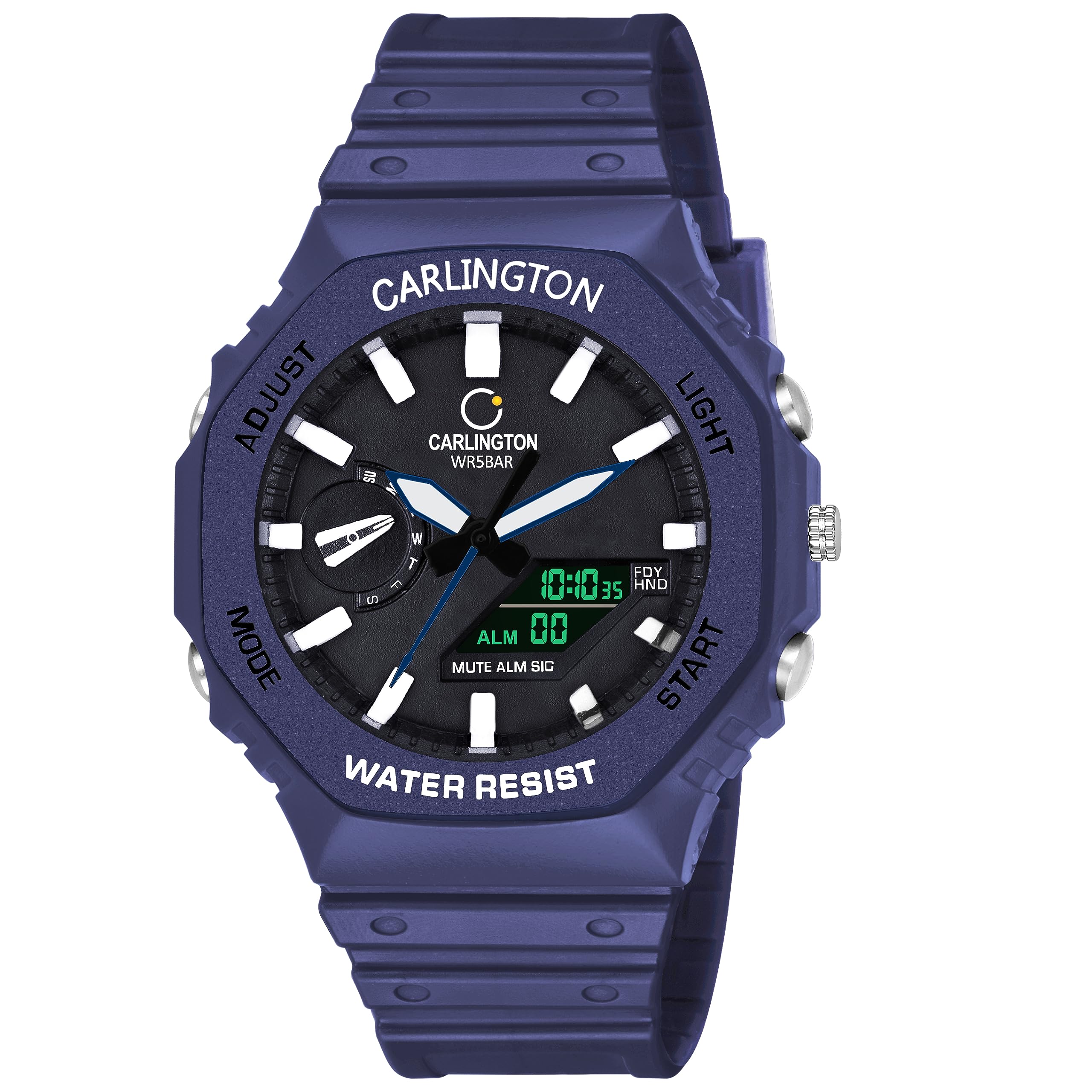 Buy Carlington Unisex Resin Analog-Digital Sports Watch Chronograph ...