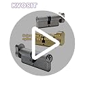 63mm Solid Brass Lock Cylinder 2pcs with 6pcs Brass Keys Key Alike ...