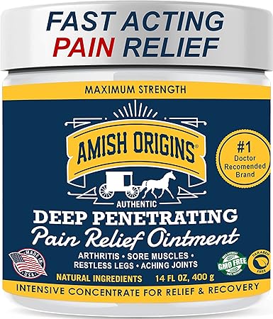 Amazon.com: Pain Relief Cream Amish Origins Maximum Strength Deep ...