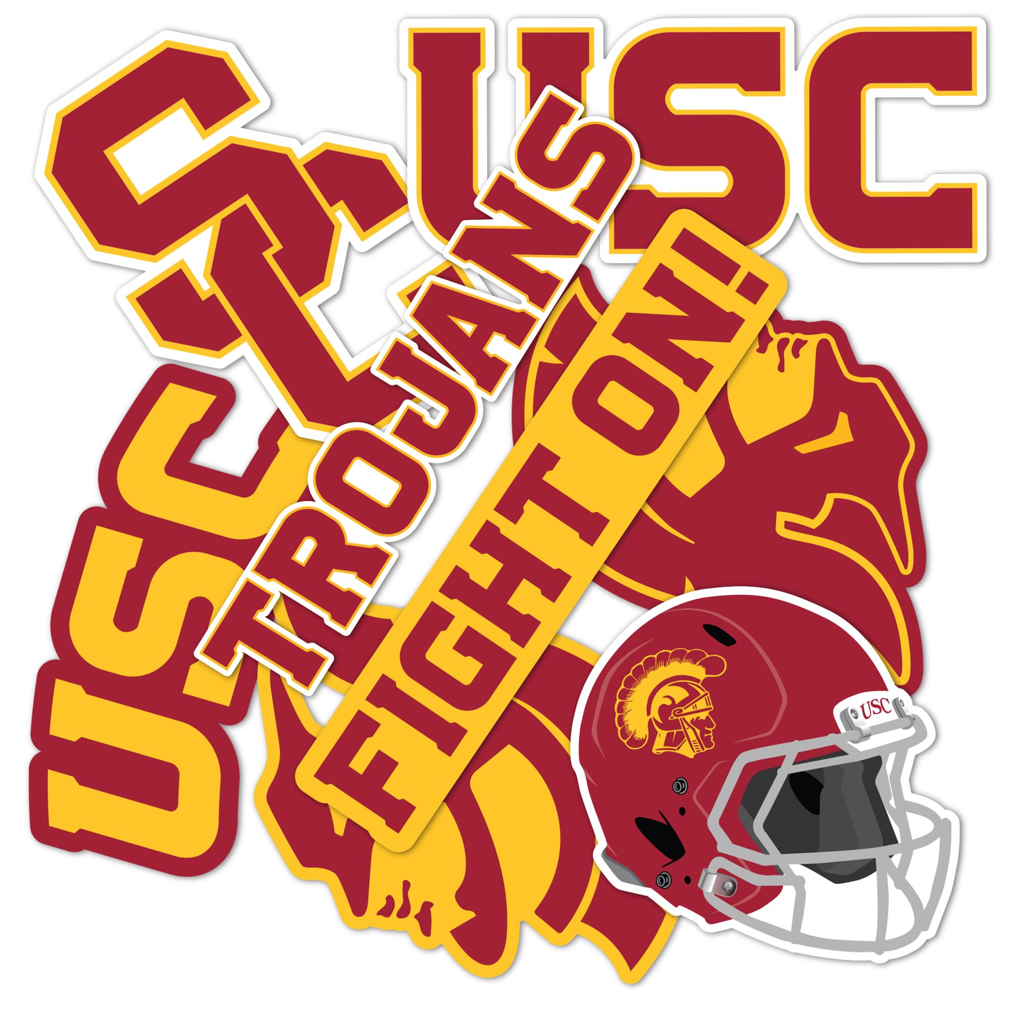Amazon.com: Desert Cactus USC Sticker University of Southern California ...