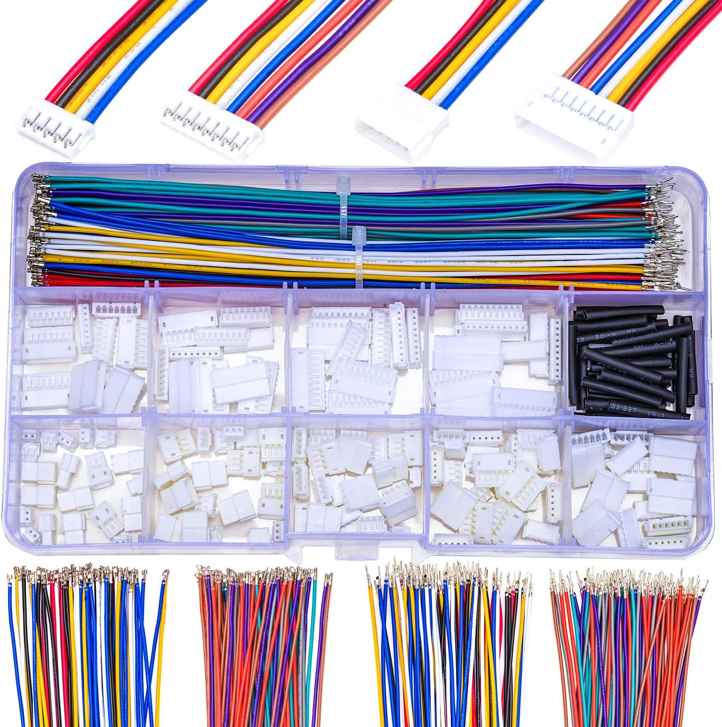 Amazon.com: Kidisoii JST Connector Kit 1.5mm Pitch JST-ZH 1.5 Male Female Connector with Premium ...