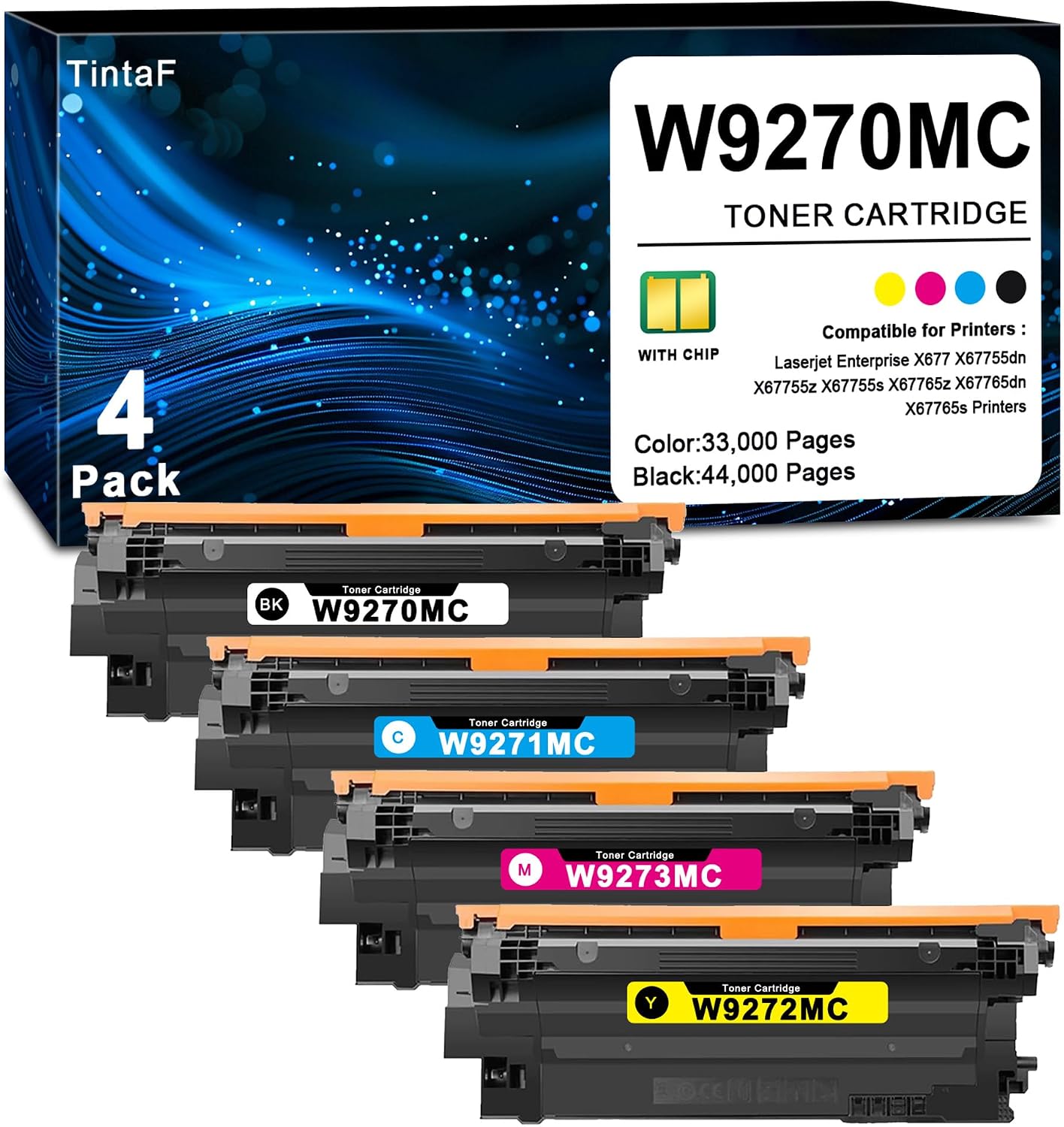Amazon.com: W9270MC W9271MC W9273MC W9272MC Toner Cartridges High Yield ...