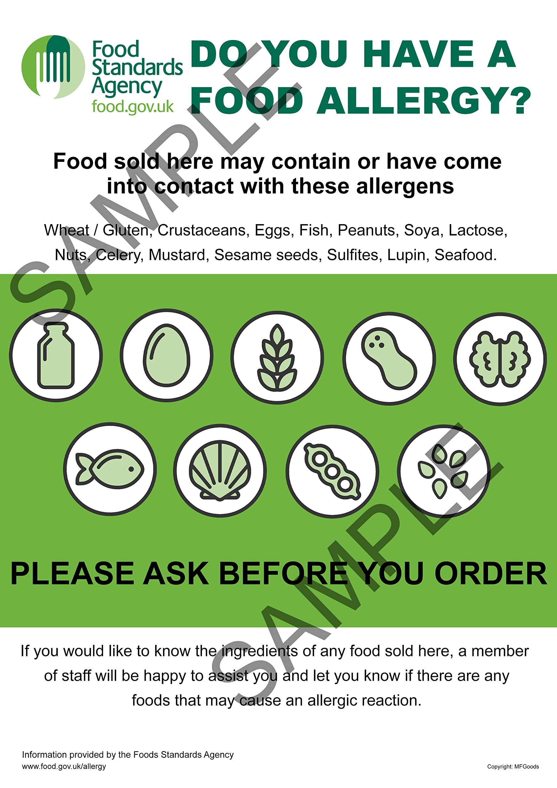 Food Allergy Awareness Poster