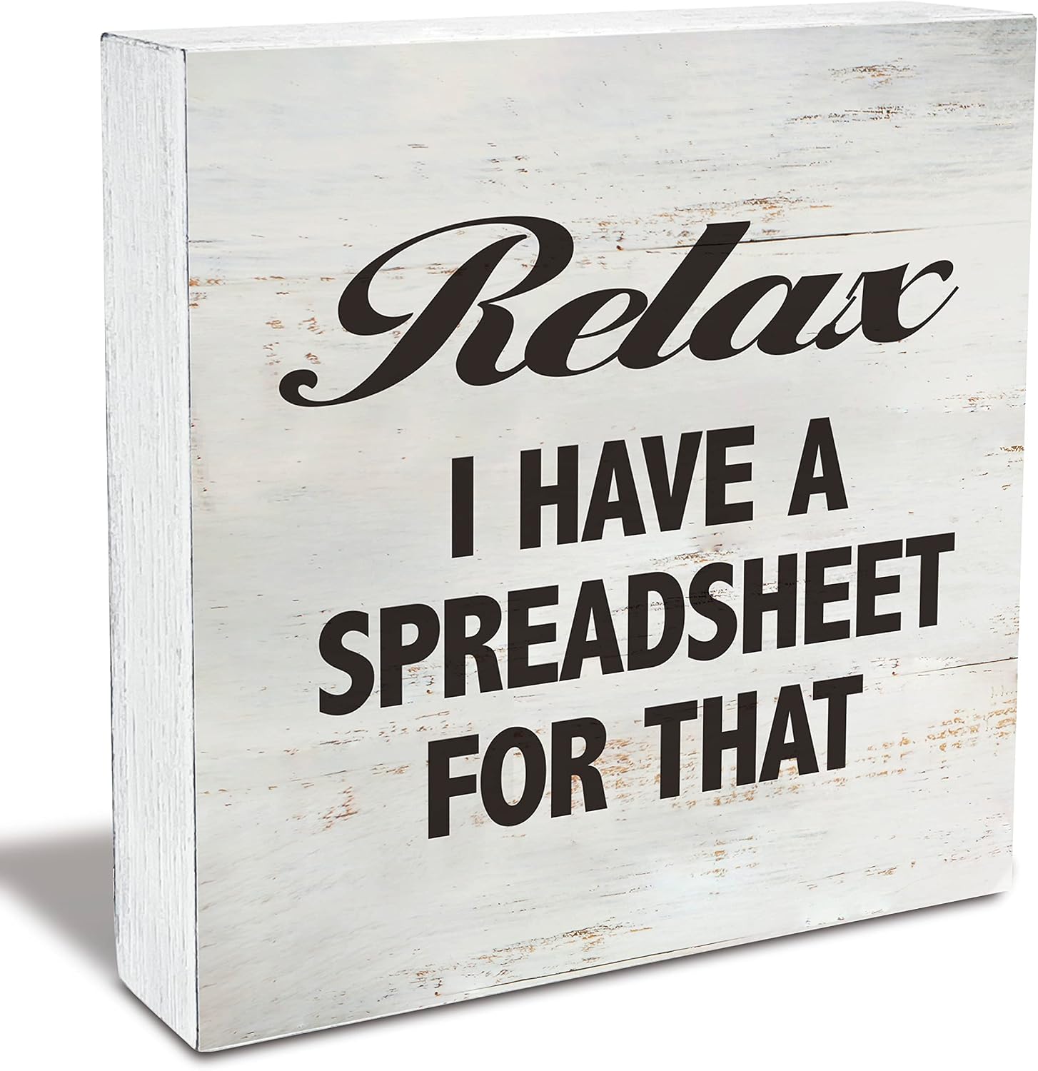 Amazon.com: Office Quote Relax I Have a Spreadsheet for That Wood Box ...
