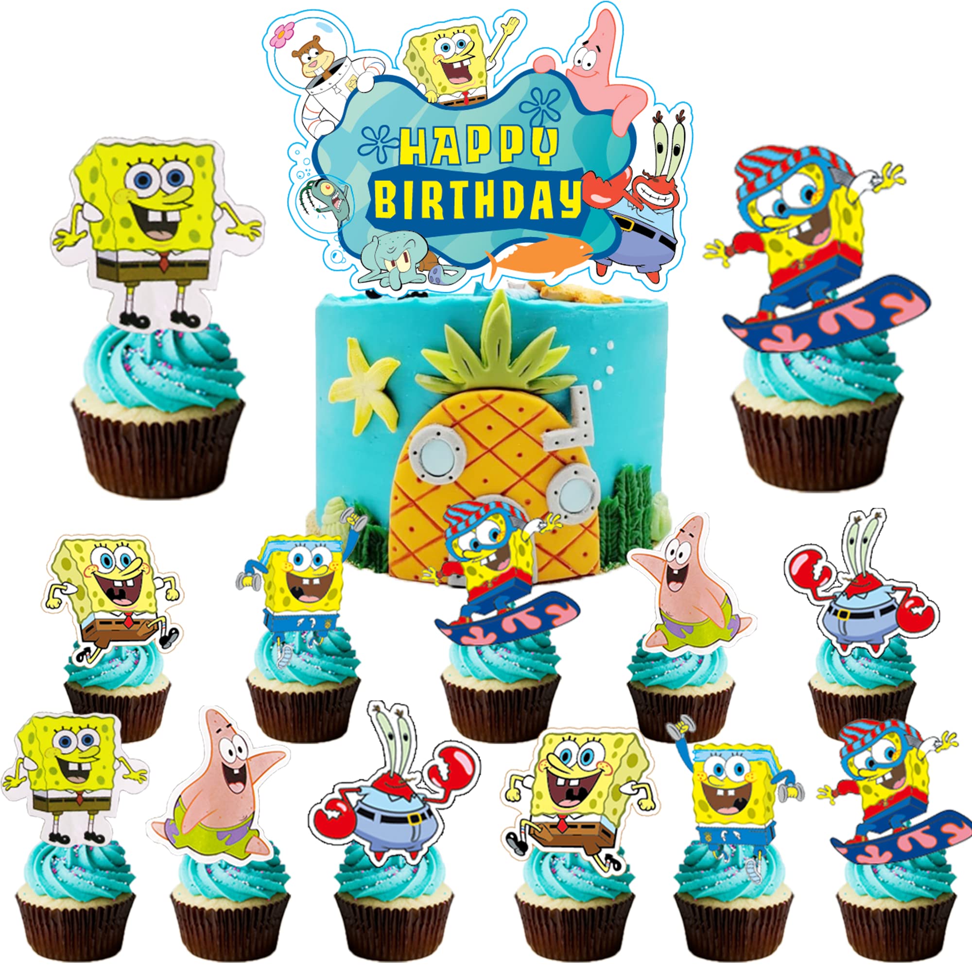 Cute Anime Character Party Supplies Birthday Decorations Include 48pcs ...