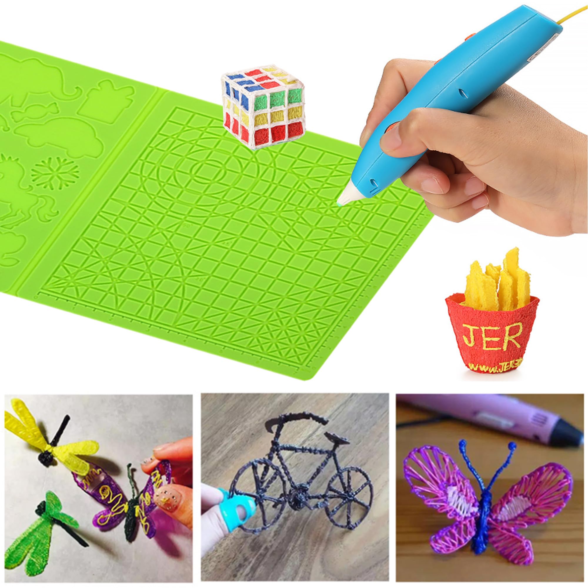 Finger Guards For 3D Pen Niuhong 3D Pen Mat Silicone Pad With 2 Finger ...