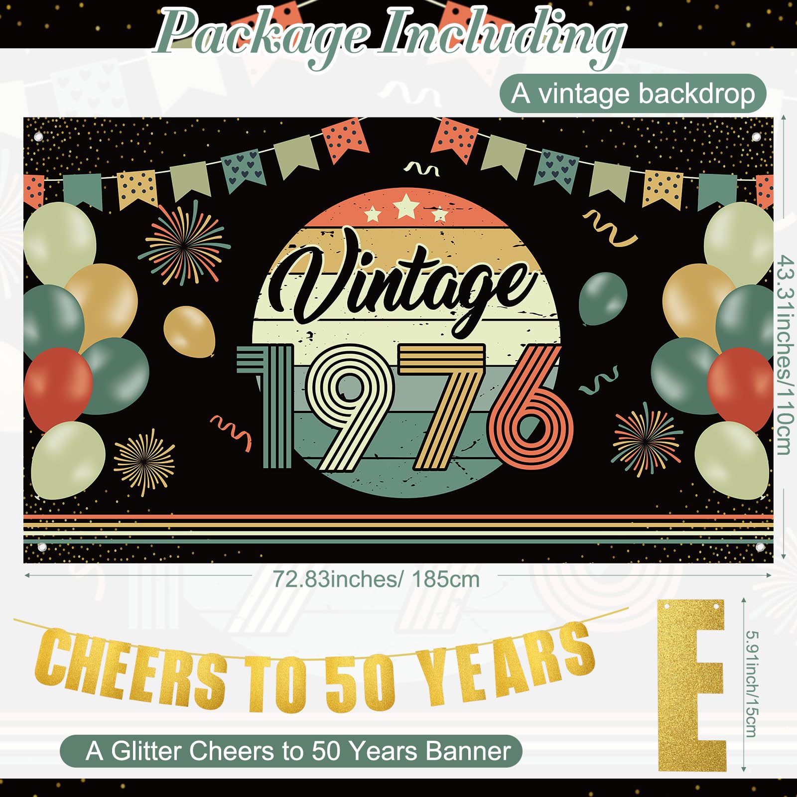 Snapklik.com : RoundFunny Vintage 50th Birthday Decorations For Men ...