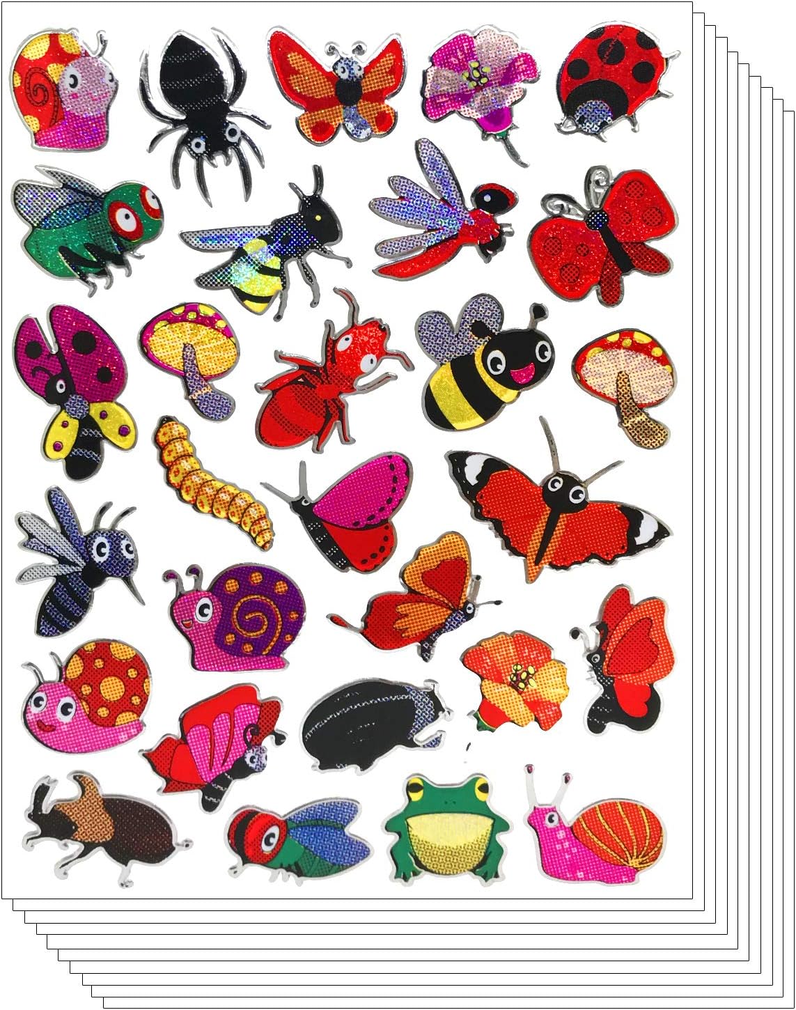 Amazon.com: Bee Butterfly Insect Bug Scrapbook Stickers (10 Sheets)