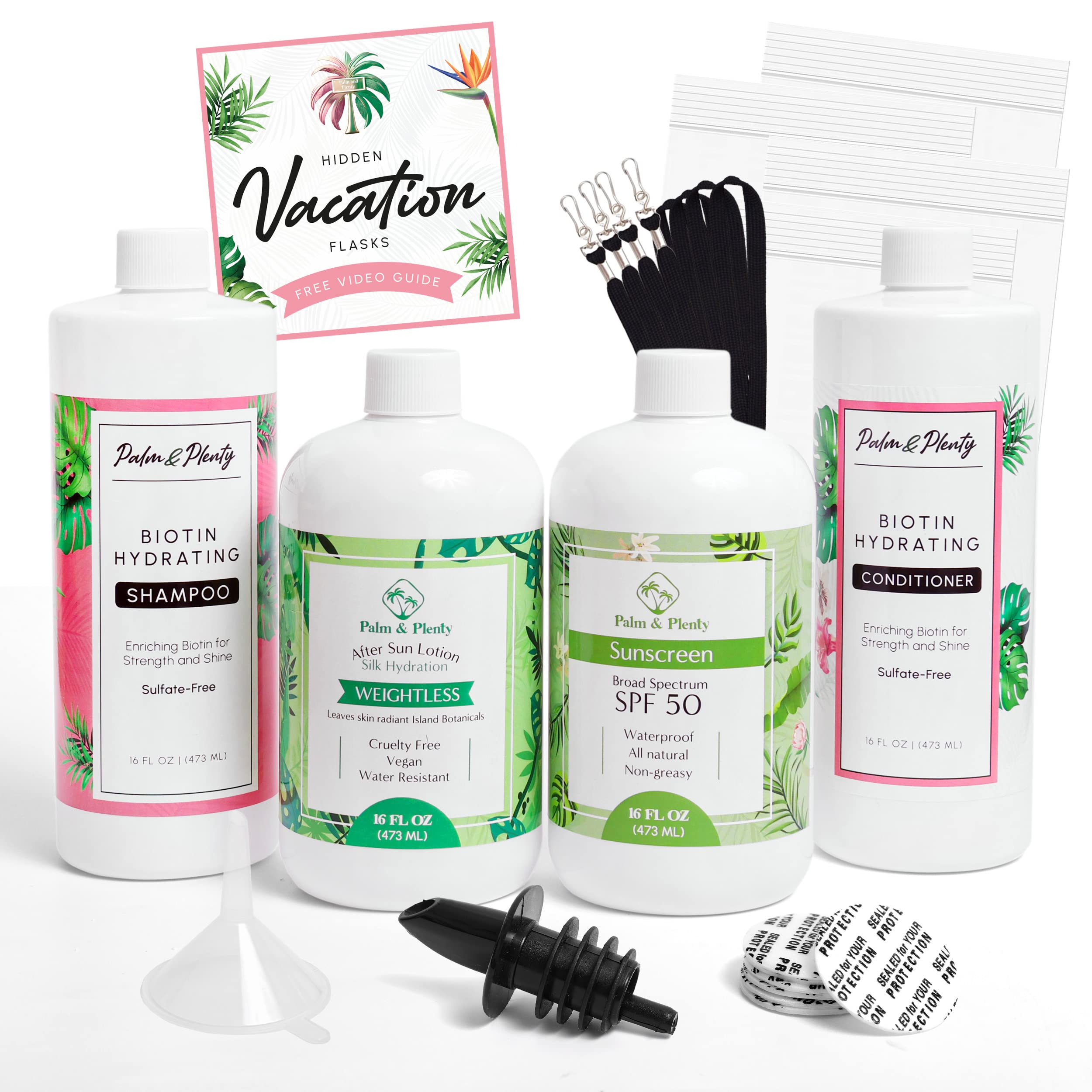 Amazon.com: PALM AND PLENTY Hidden Flasks for Liquor | 16 Oz Fake ...