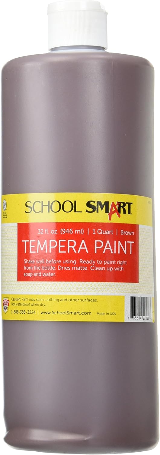 Amazon.com : School Smart Tempera Paint - Quart - Brown : Art Paints ...