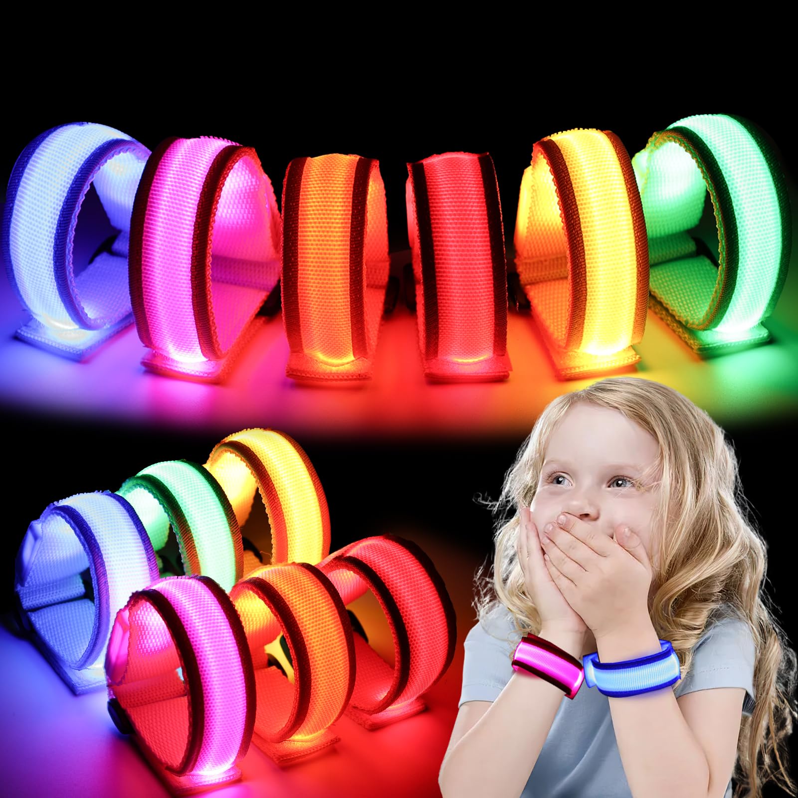 Amazon.com: LovesTown 6PCS Glow in the Dark Wristbands, Multicolor ...