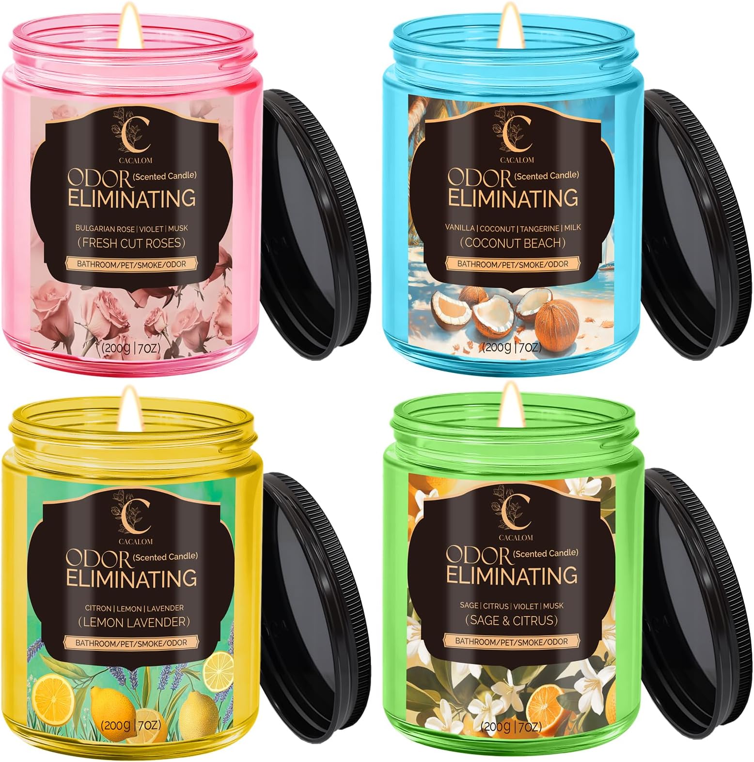 Amazon.com: Smoke Odor Exterminator 13oz Jar Candles (Clothesline Fresh ...