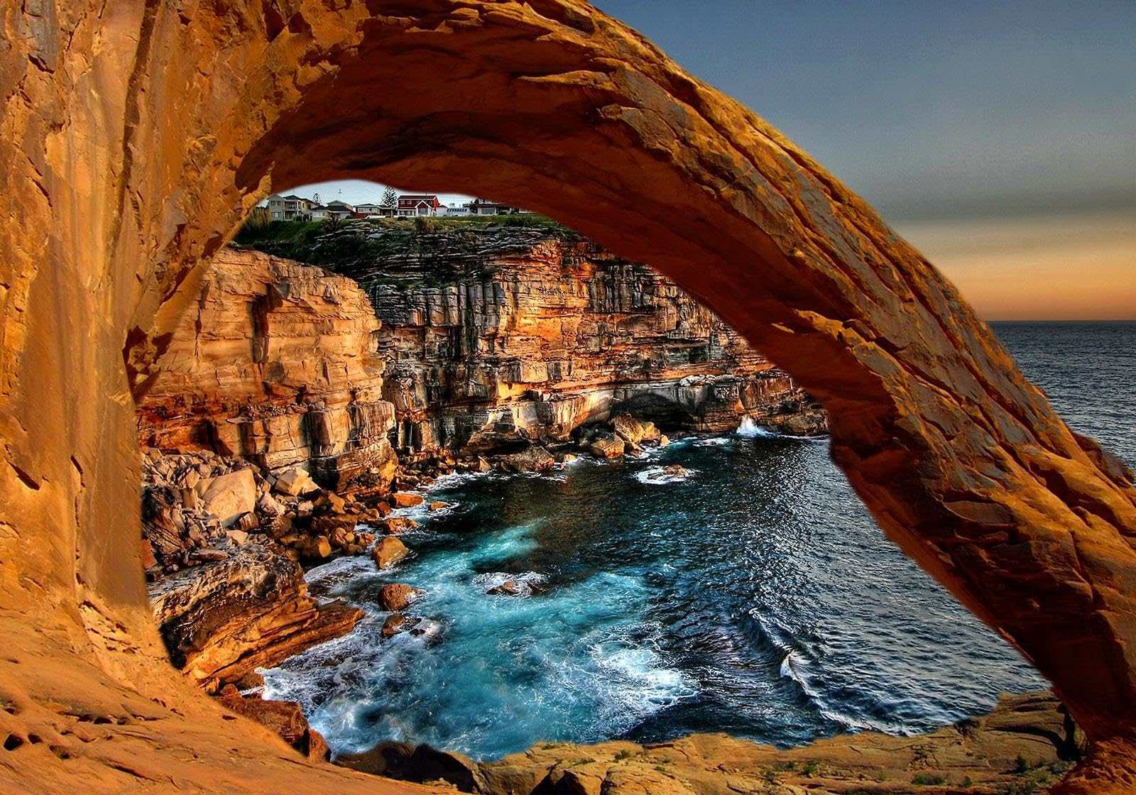 Rocky Arch Over The Ocean Wallpaper Nature Wallpapers The Anguilla