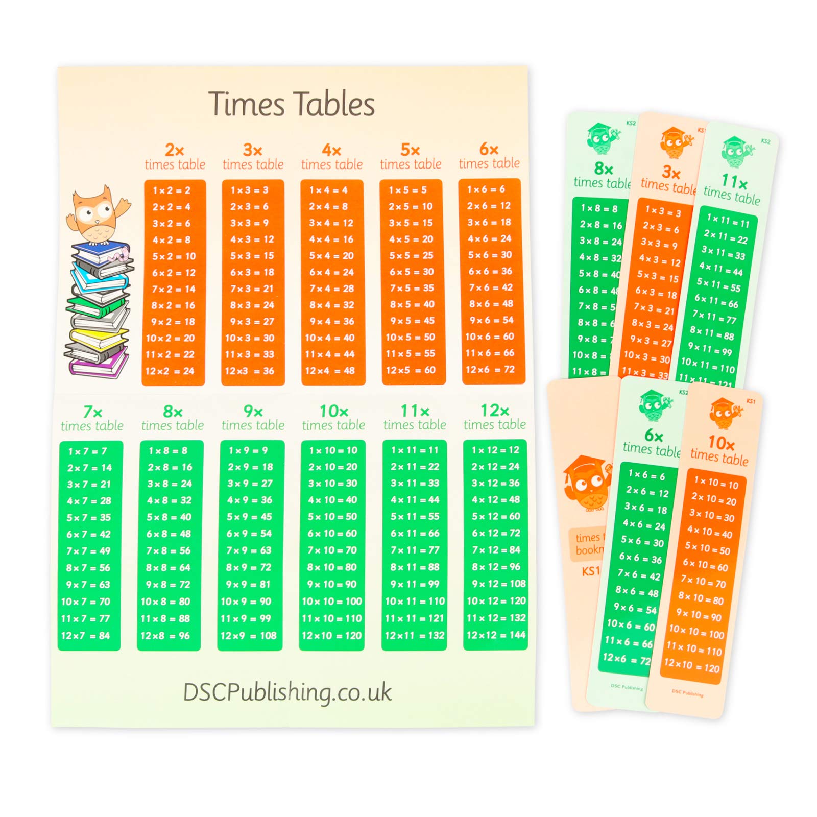 Buy DSC Publishing Times Tables - and Times Tables Bookmarks for all ...