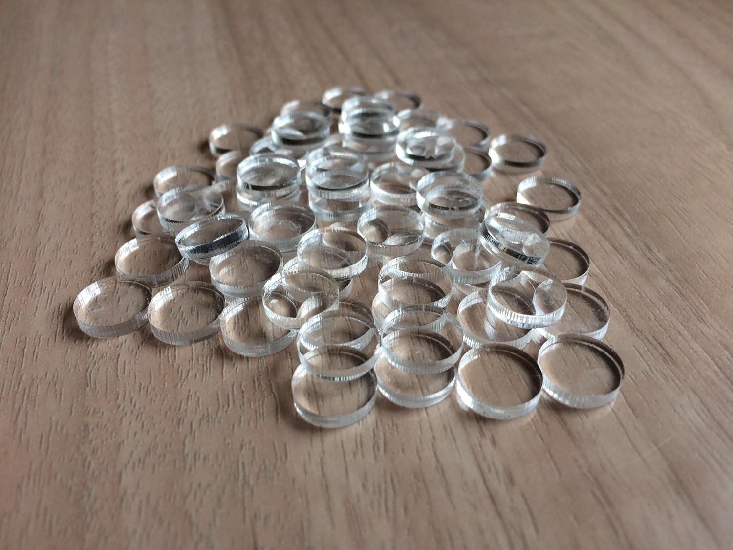 [WOOTTON INDUSTRIES LIMITED] [40x] 30mm x 4mm Clear Plastic Circles ...