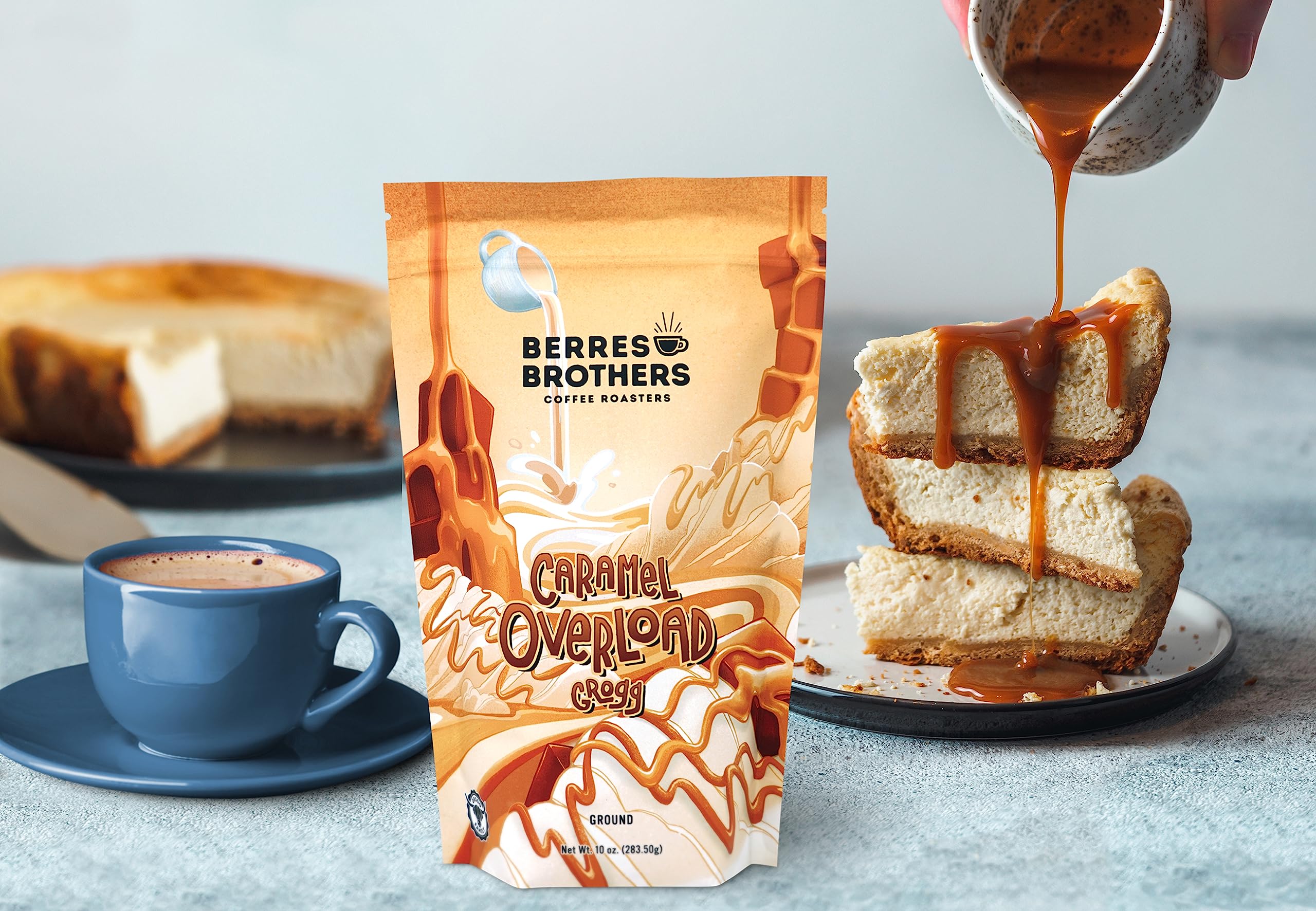 Amazon.com : Berres Brothers Caramel Overload Grogg Ground Coffee 10 ...