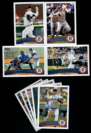 2011 Topps Detroit Tigers Complete Series 1 & 2 Team Set / 22 Cards ...