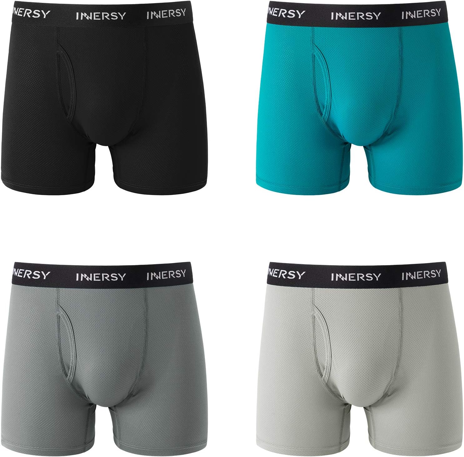 INNERSY Mens Boxer Briefs Mesh Quick Dry Sports Stretchy Underwear W ...