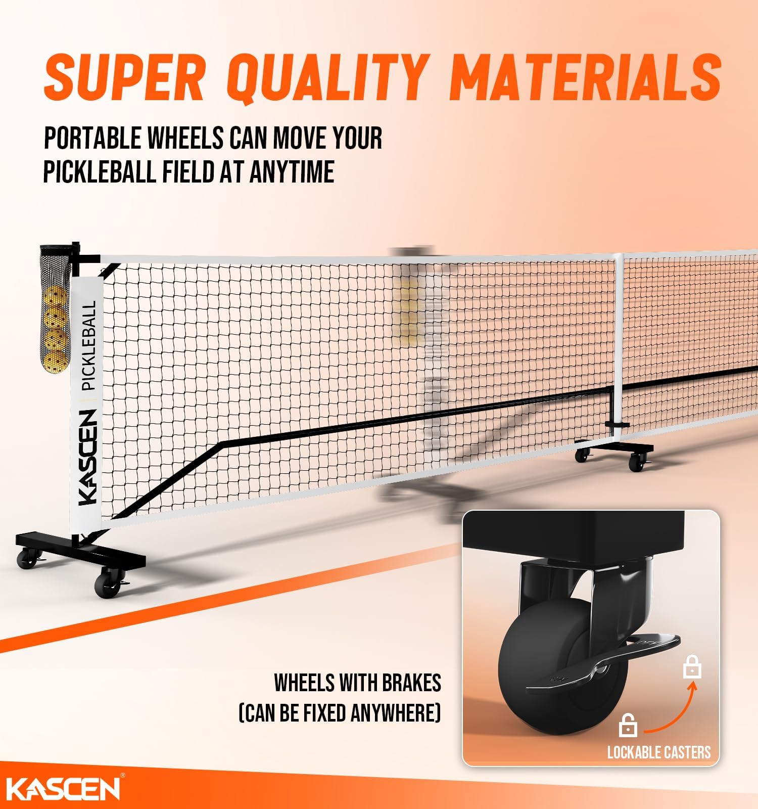 Snapklik.com : KASCEN Portable Pickleball Net For Driveway - 22 FT ...