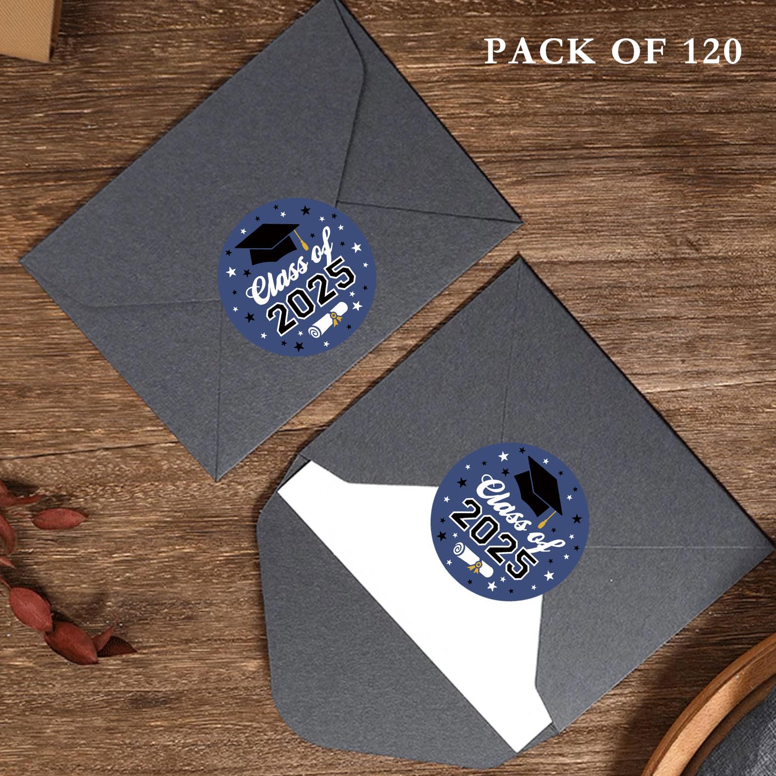 Snapklik.com : 120 Pack 2025 Graduation Stickers Blue Class Of 2025 ...