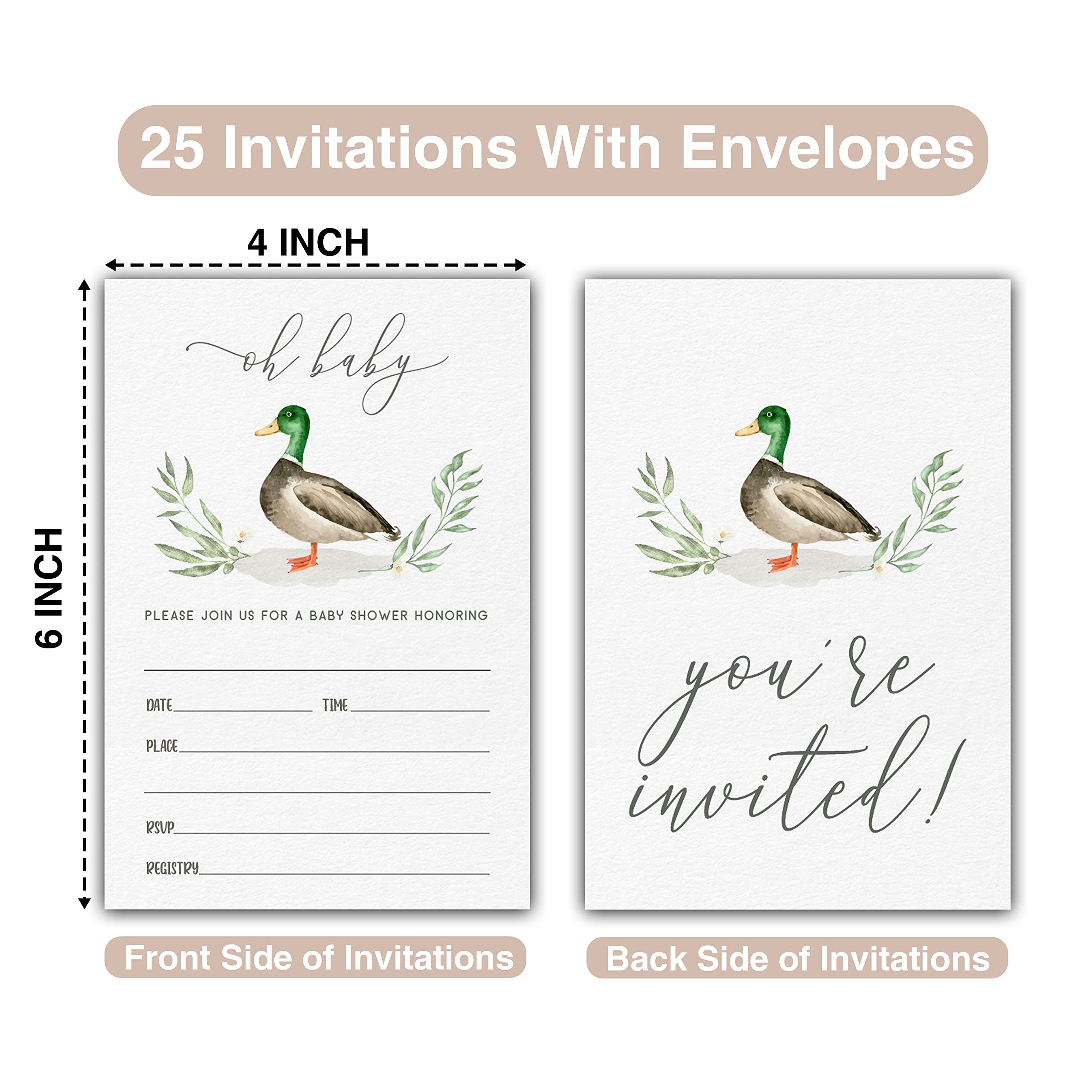 Printable Invitations With Baby Ducks