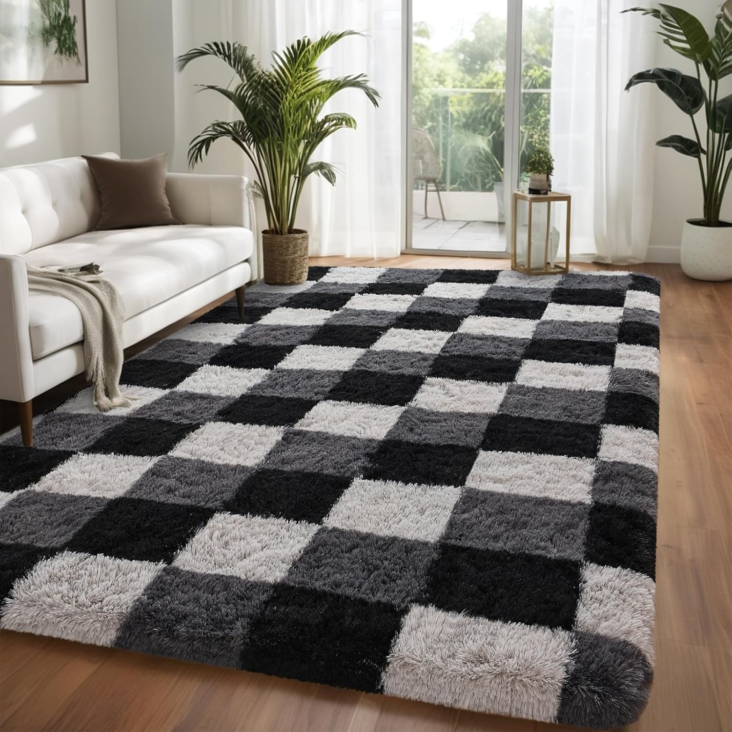 Amazon.com: Nuttumico Aesthetic Rugs for Bedroom, 5x7 Ft Dark Grey ...
