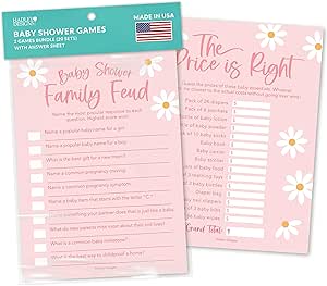 Amazon.com: Hadley Designs 20 Retro Baby Shower Games for Girls ...