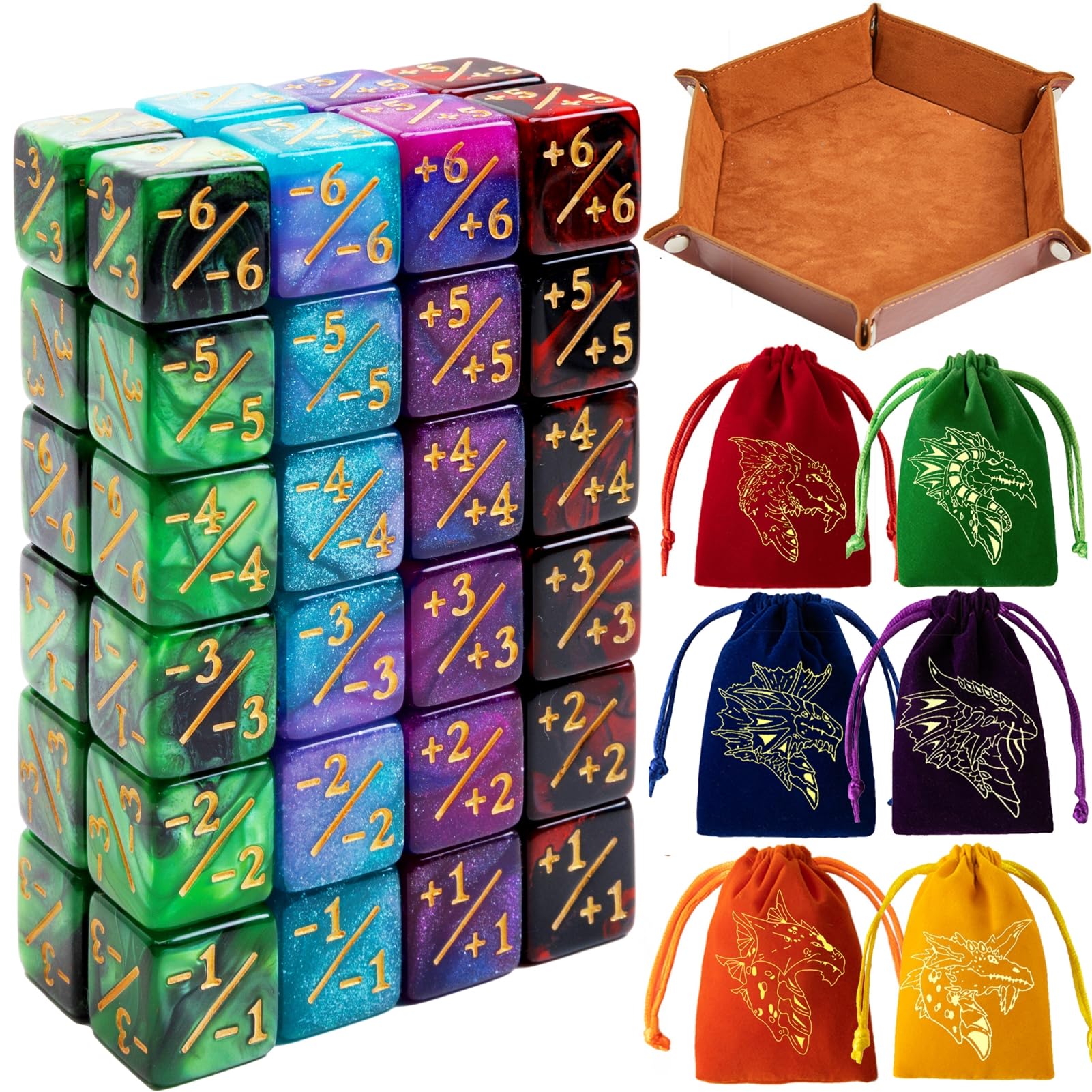 Amazon.com: Magic The Gathering Counter Dice Set 48 Pcs D6 MTG Dice ...
