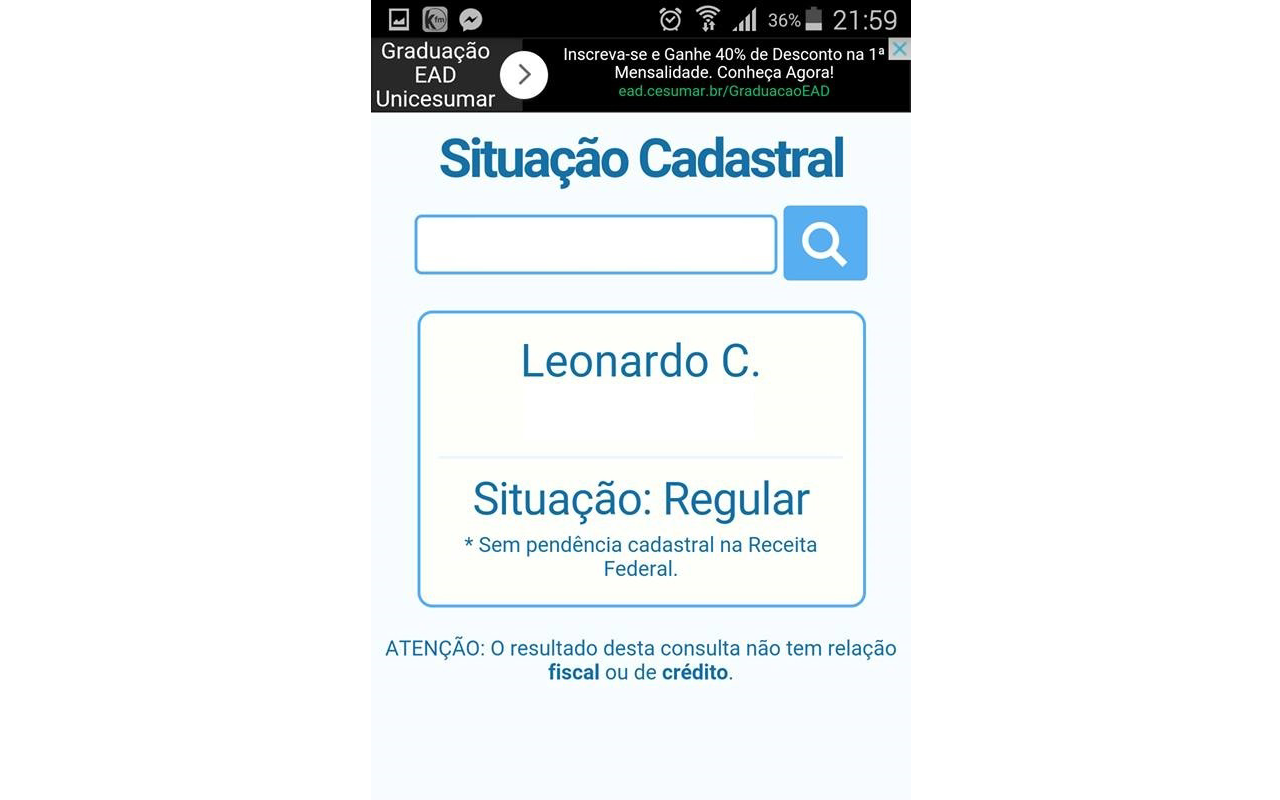 Consultar CPF Gratis - App on Amazon Appstore