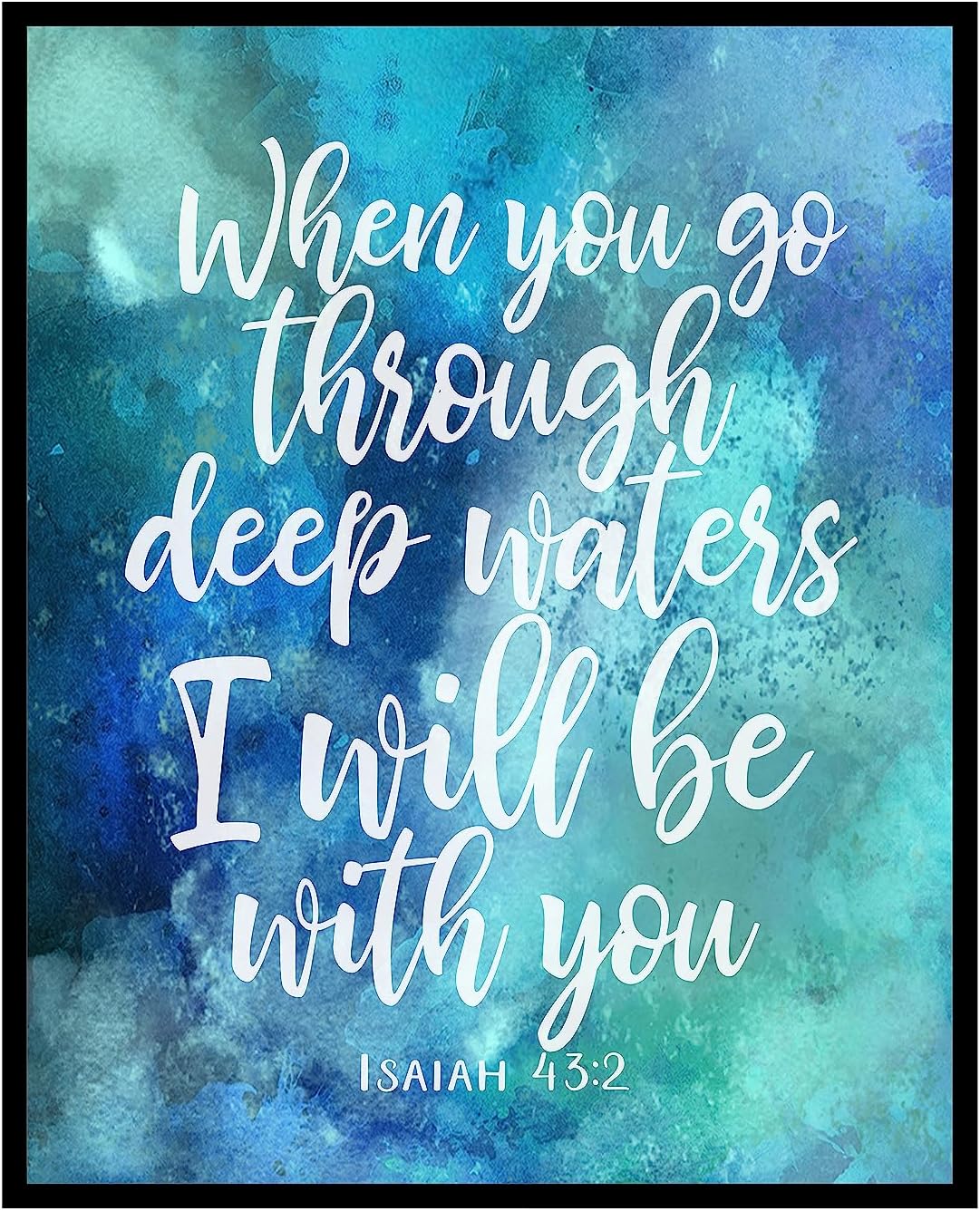 Amazon.com: Poster Master Through Deep Waters I Will be With You Poster ...