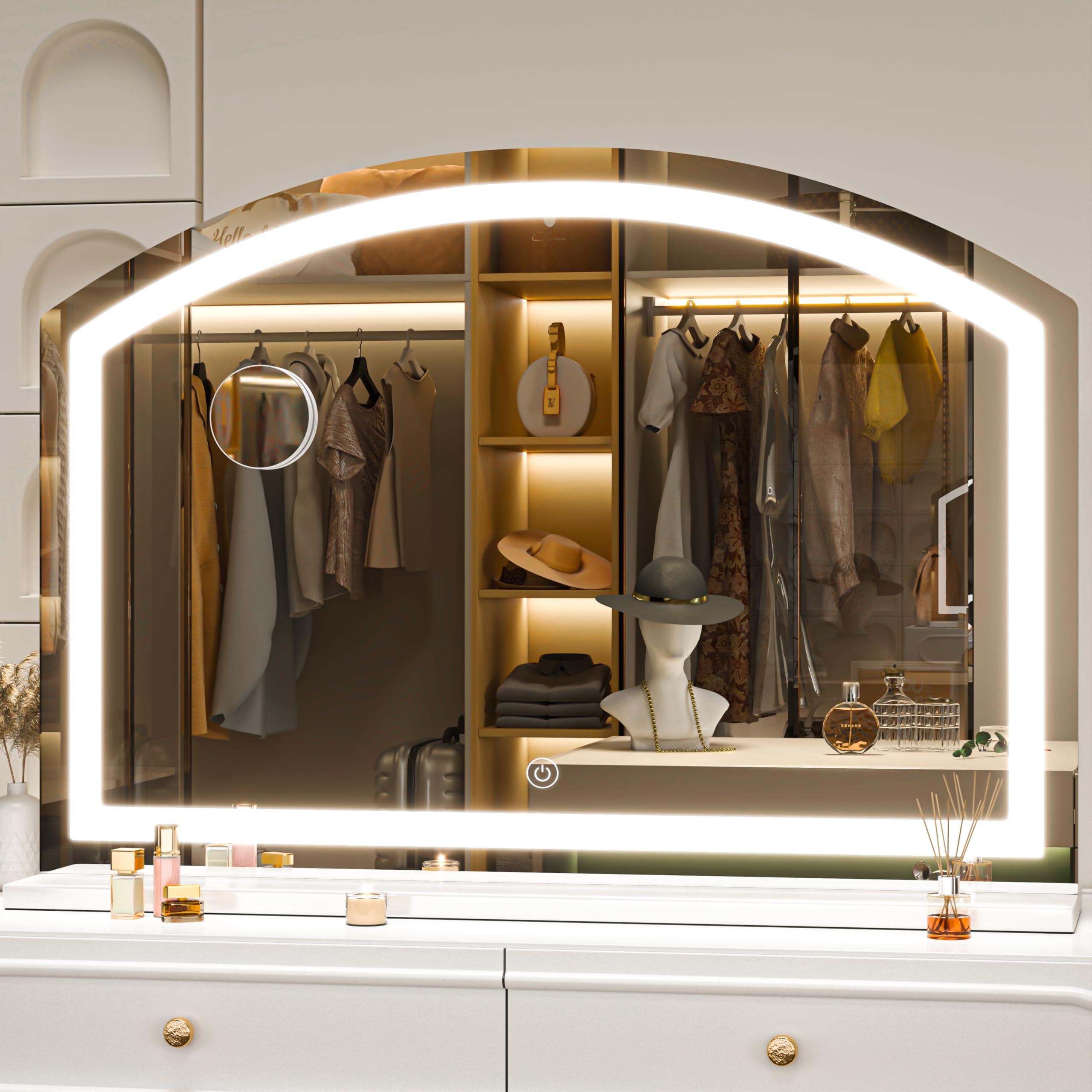 Snapklik.com : Hasipu Arch Vanity Mirror