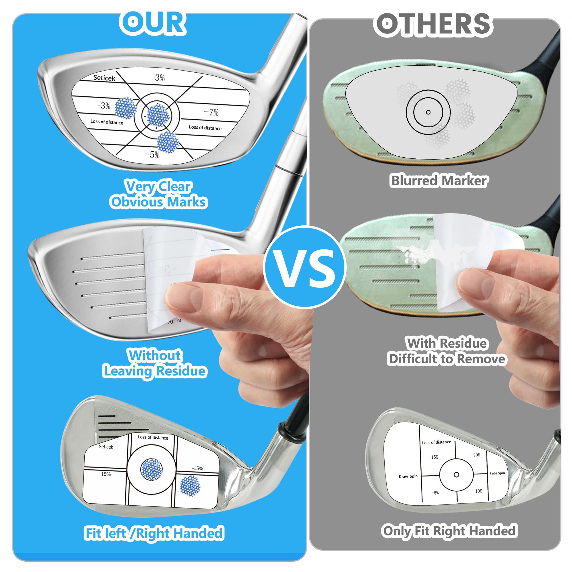 Snapklik.com : Upgraded Golf Impact Tape 300pc Set,Golf Club Impact ...