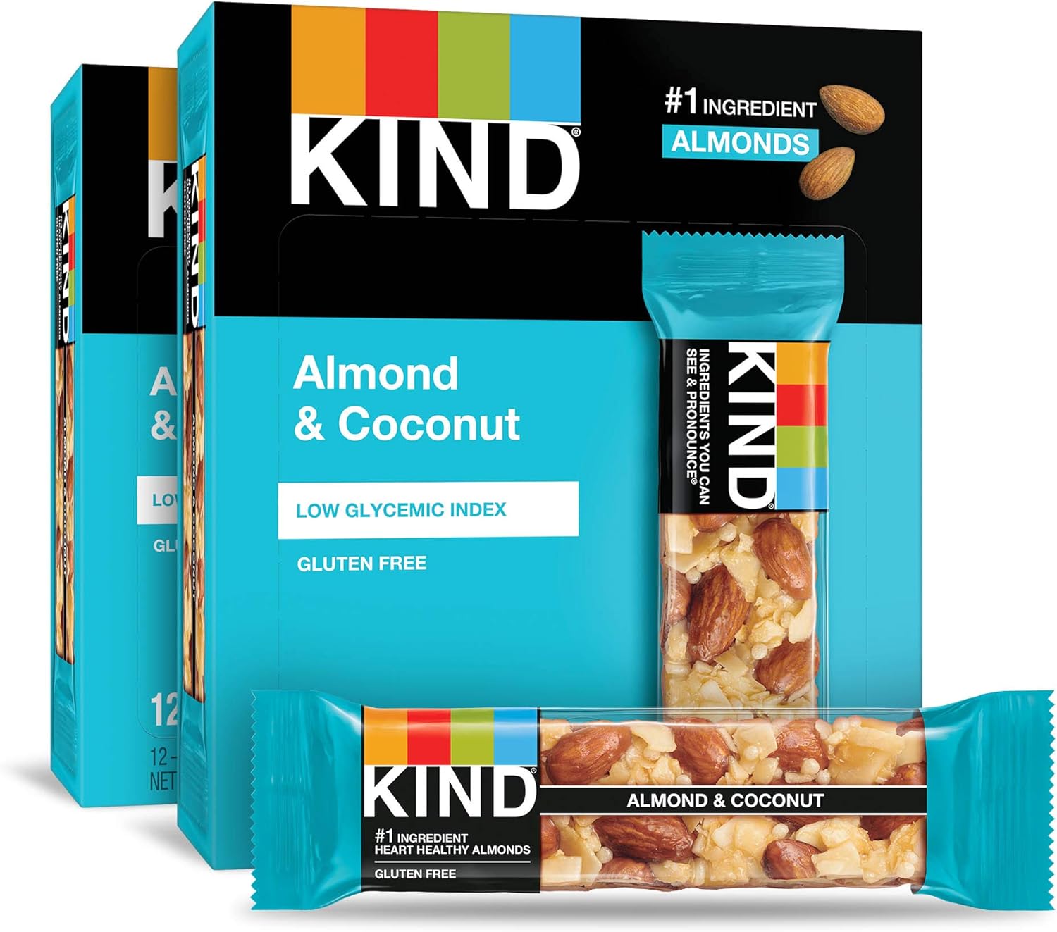 KIND Bars, Almond & Coconut, Gluten Free, 1.4 Ounce Bars, 12 Count ...