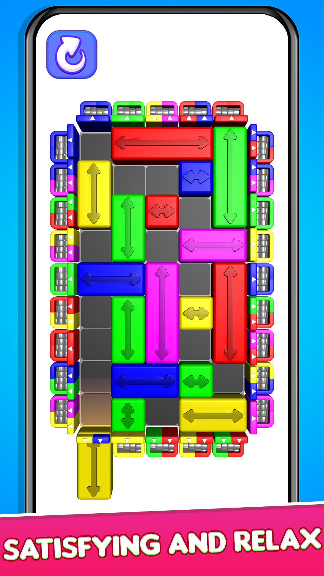 Color Block Jam Away Puzzle: Blocks Blast Matching Doors Color Sorting ...