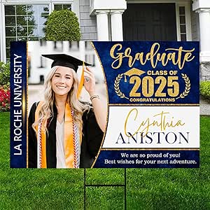 Amazon.com : Personalized Graduation Yard Signs Class Of 2025 With ...