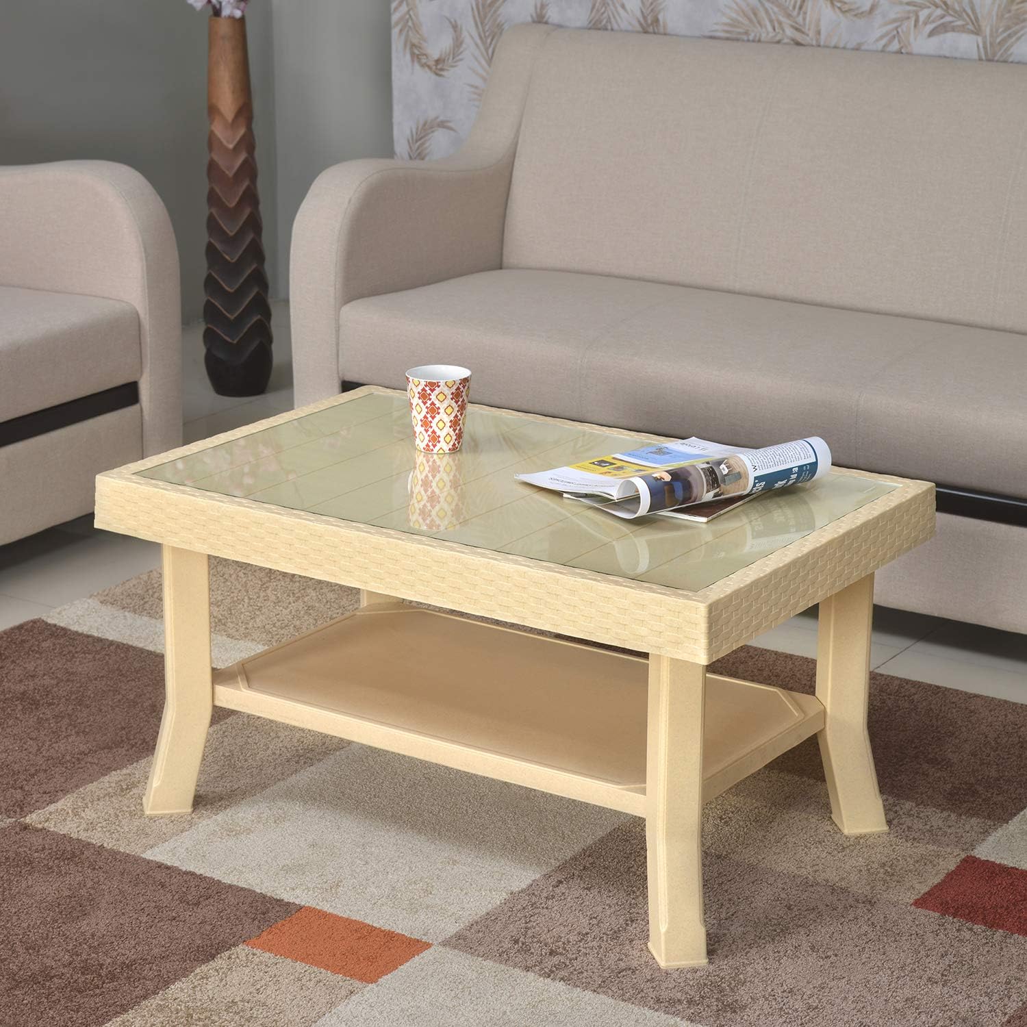 Nilkamal CNTBL2CG Contemporary Center Coffee Table/Tea Table/Teapoy for ...