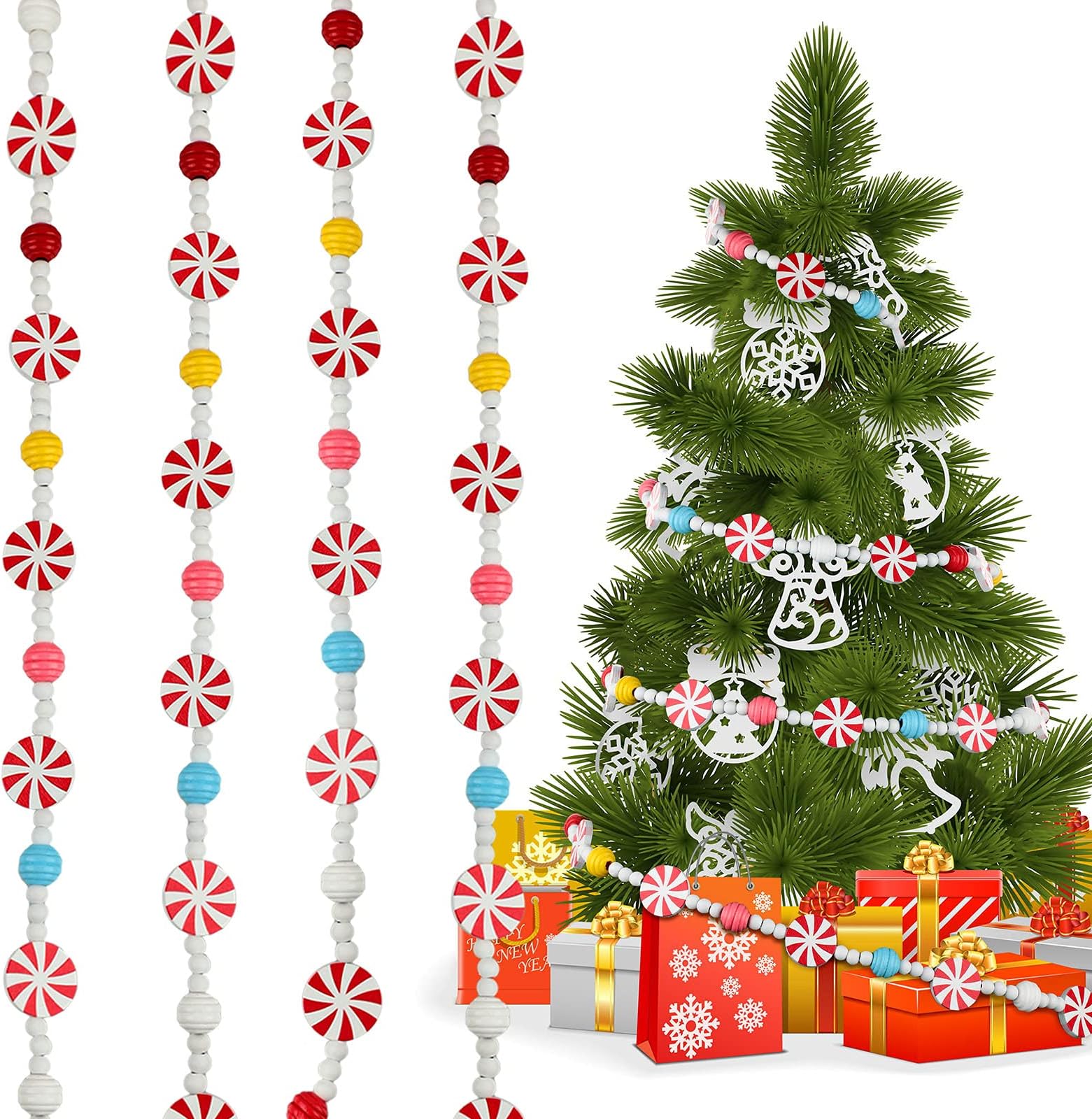 Amazon.com: Blulu Christmas Garlands Christmas Banners Gingerbread ...