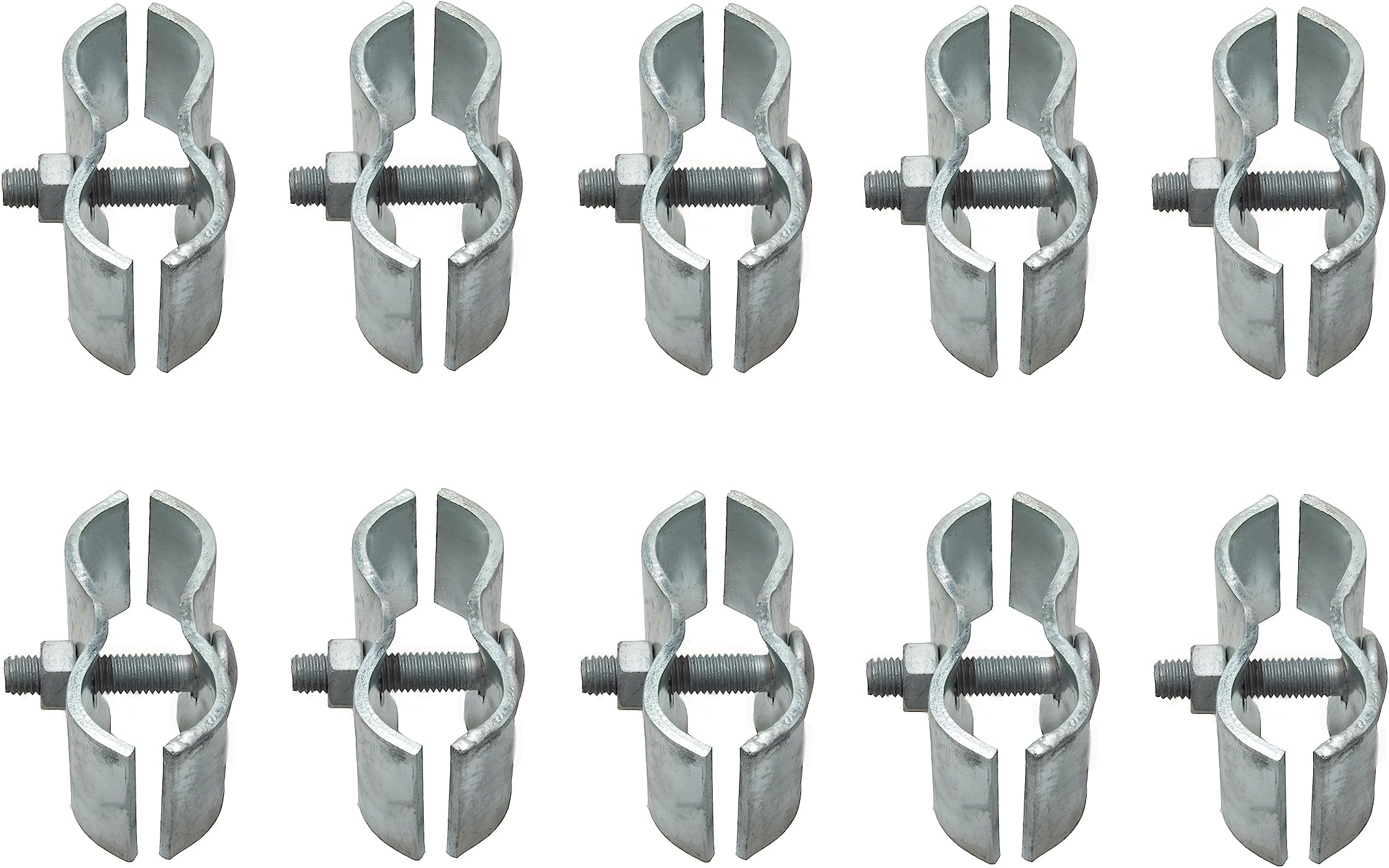 10 PCS Double Port Pipe Clamp for OD 1.1"x1.1" (28mm) Lean Tube ...