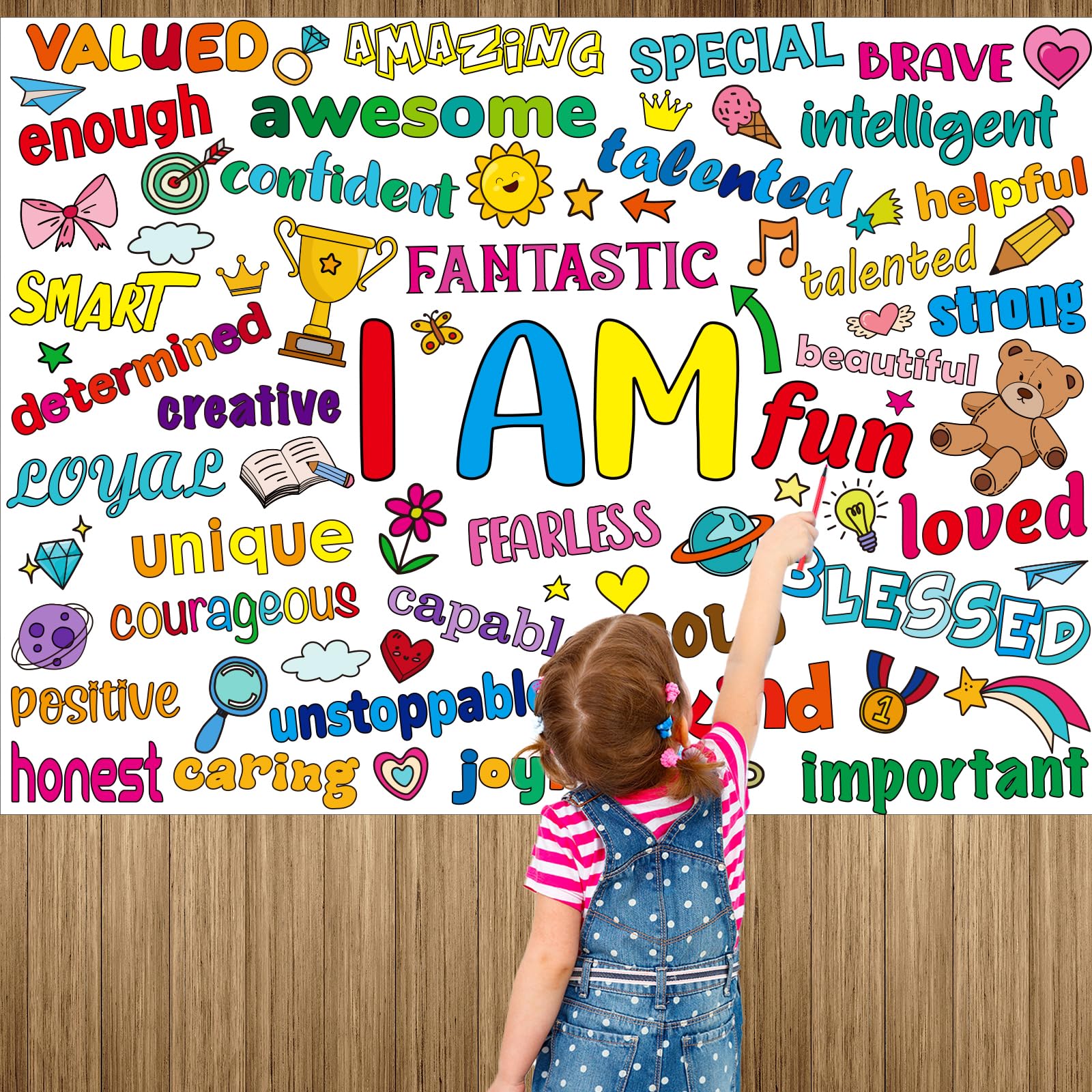 Large Coloring Pages Giant Inspirational Coloring Poster 43x31 Inches ...