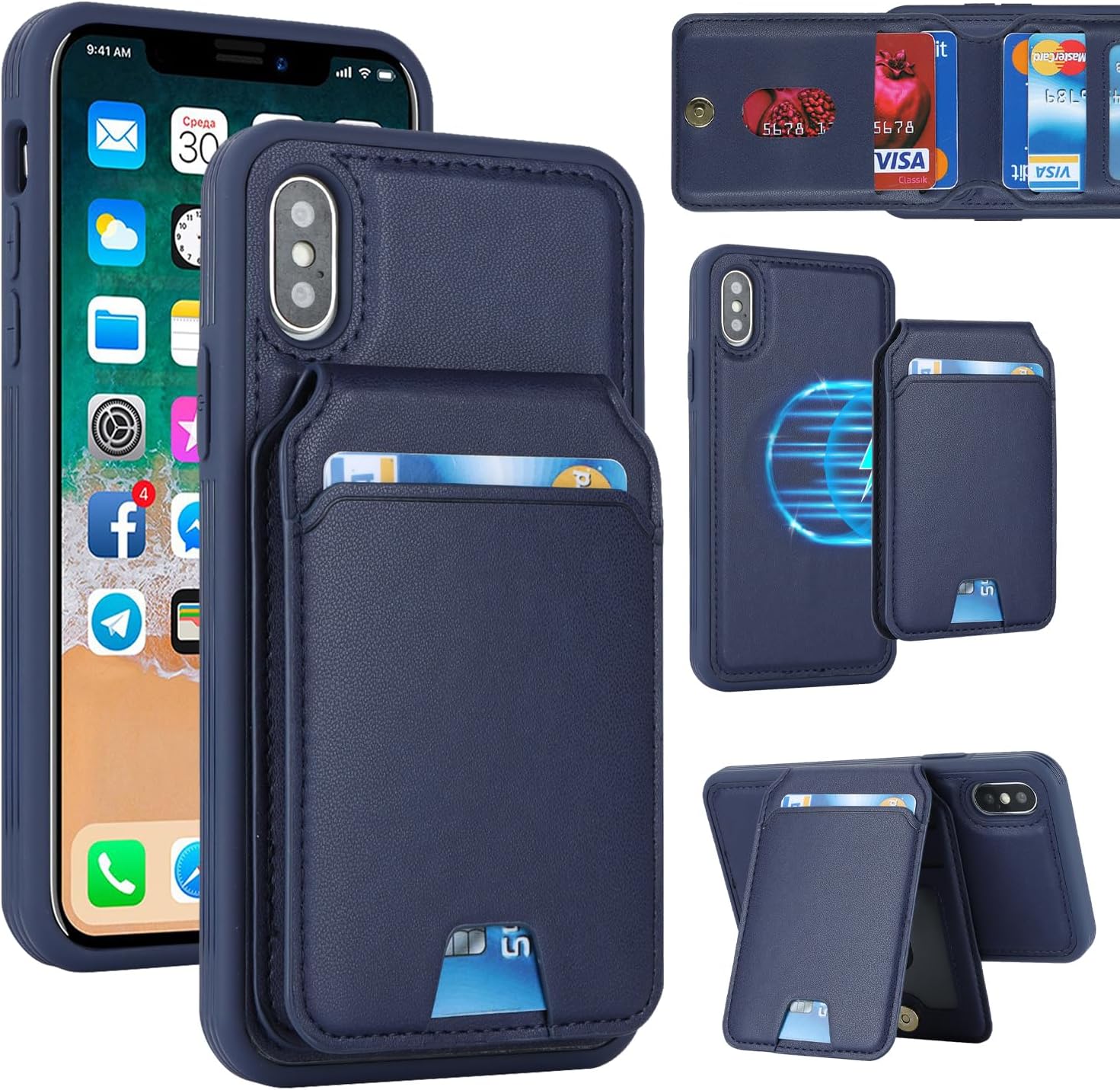 Amazon.com: SailorTech iPhone X/XS case with Card Holder magsafe ...